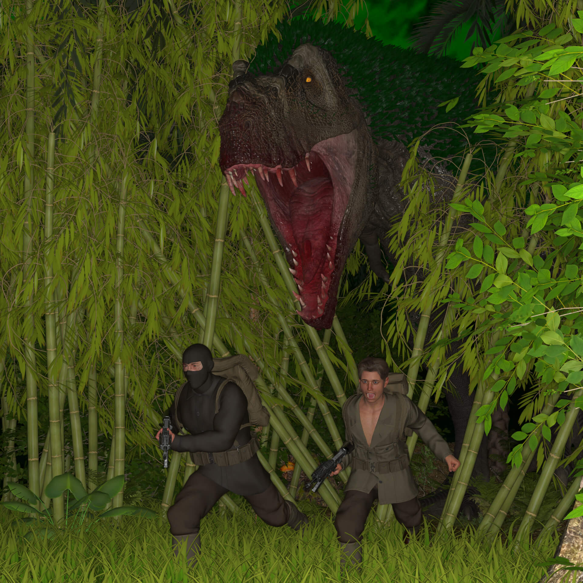 Primitive War Fan Art 01 3D Render, Digital Art by braunmar