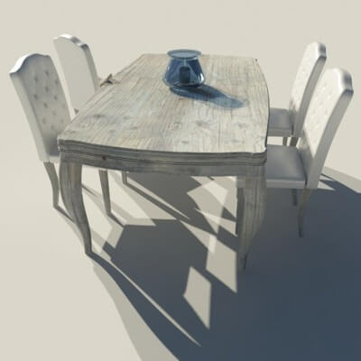 Ancient Dinner Table - 3D Model by braz
