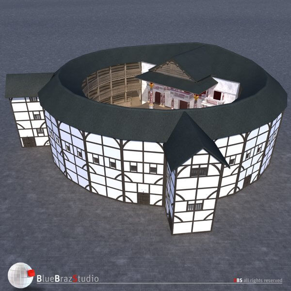 Globe Theatre - 3D Model by braz