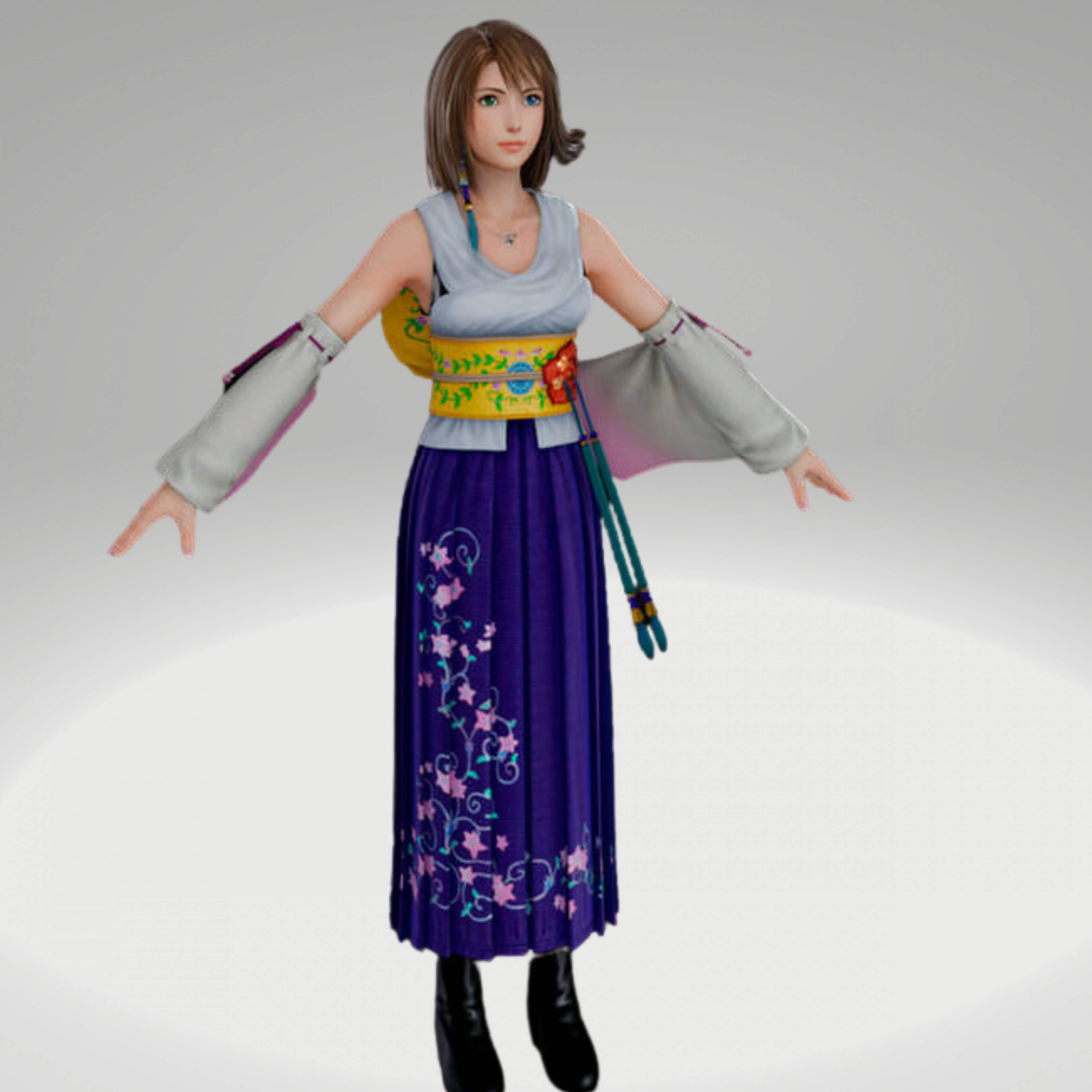 Dissidia Nt - Yuna (Summoner Dress) 3D Model by Breakaway