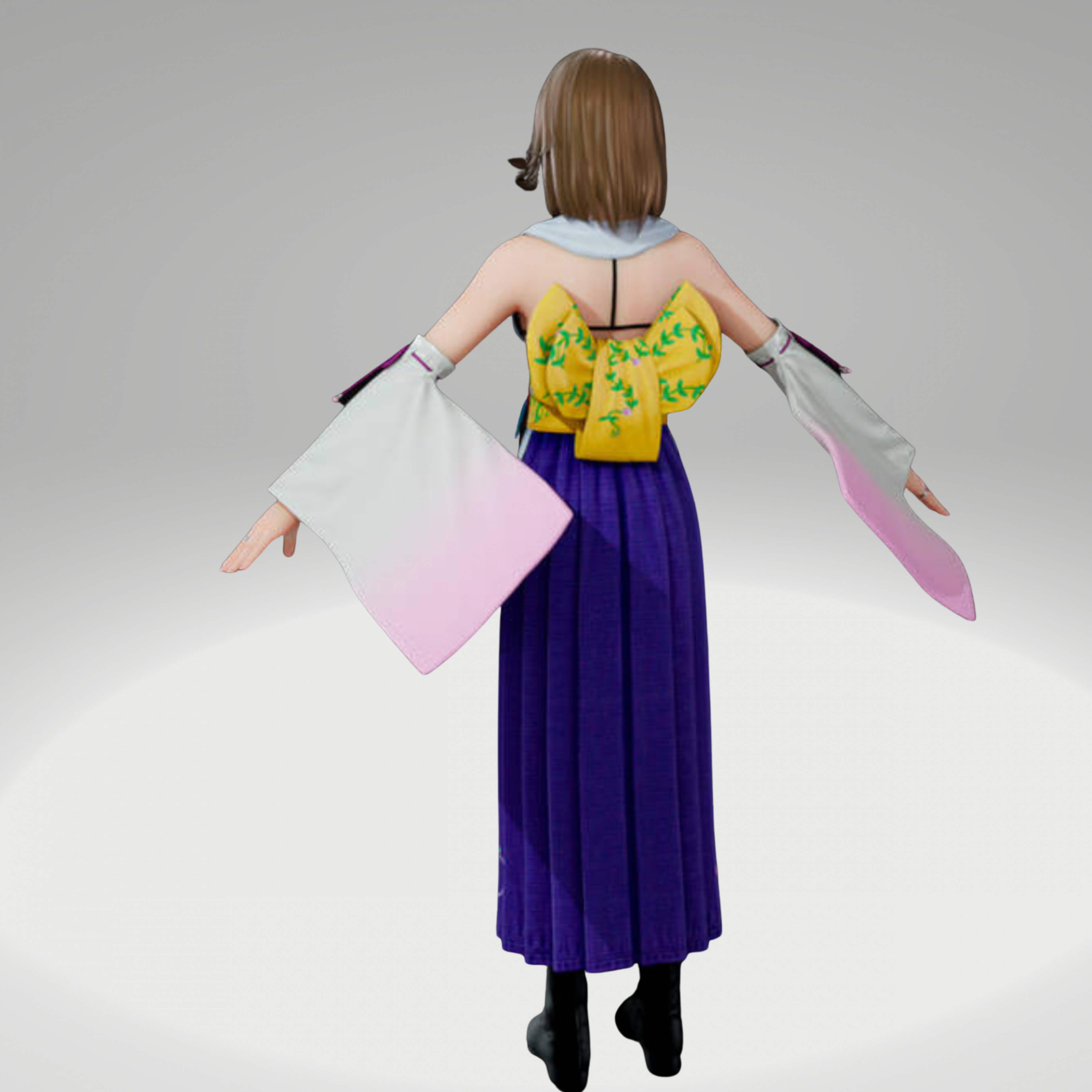 Dissidia Nt - Yuna (Summoner Dress) 3D Model by Breakaway