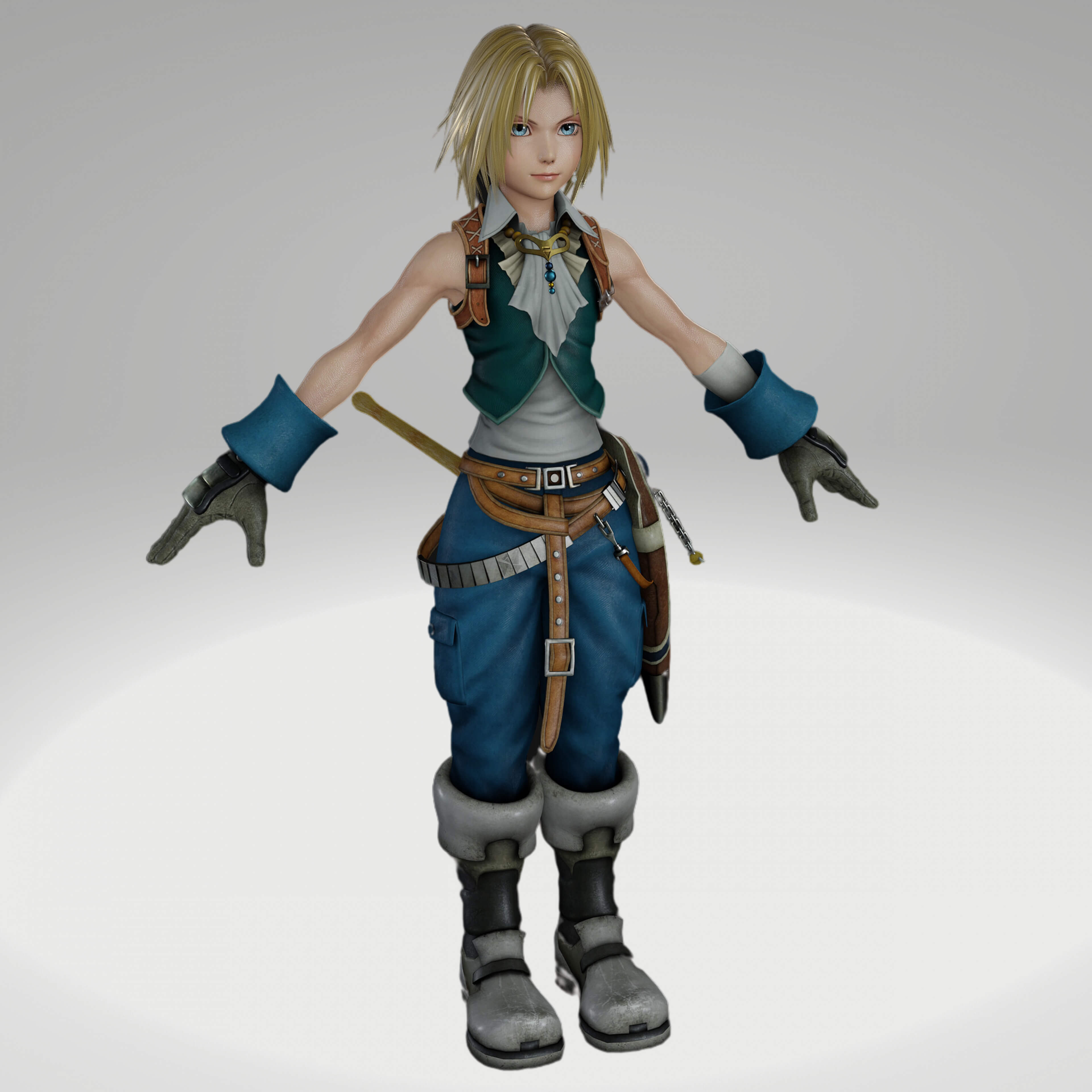 Dissidia Nt - Zidane Tribal 3D Model by Breakaway