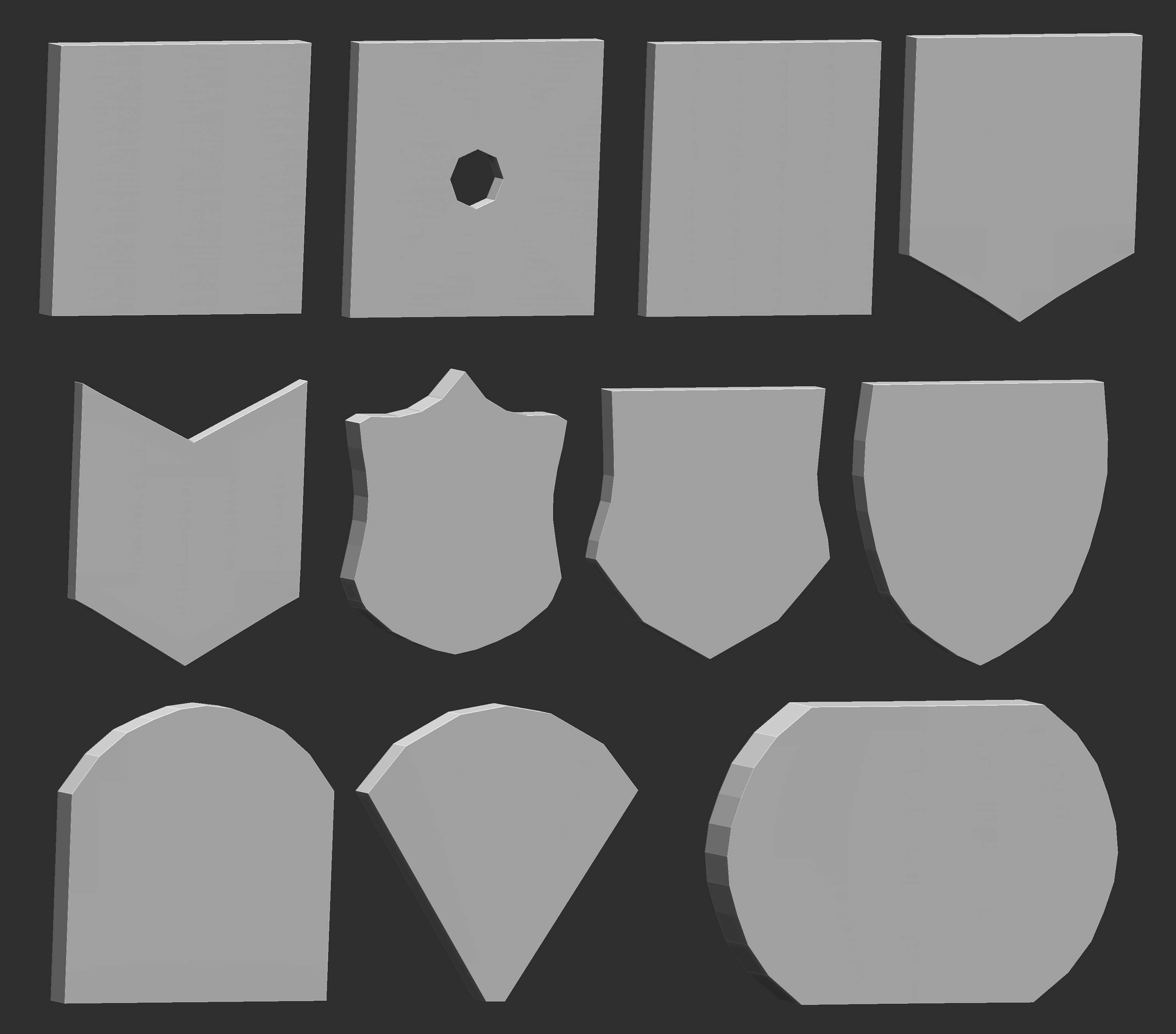 100 Low Poly Primitive Geometric Base Mesh Shapes IMM Zbrush - Free 3D ...