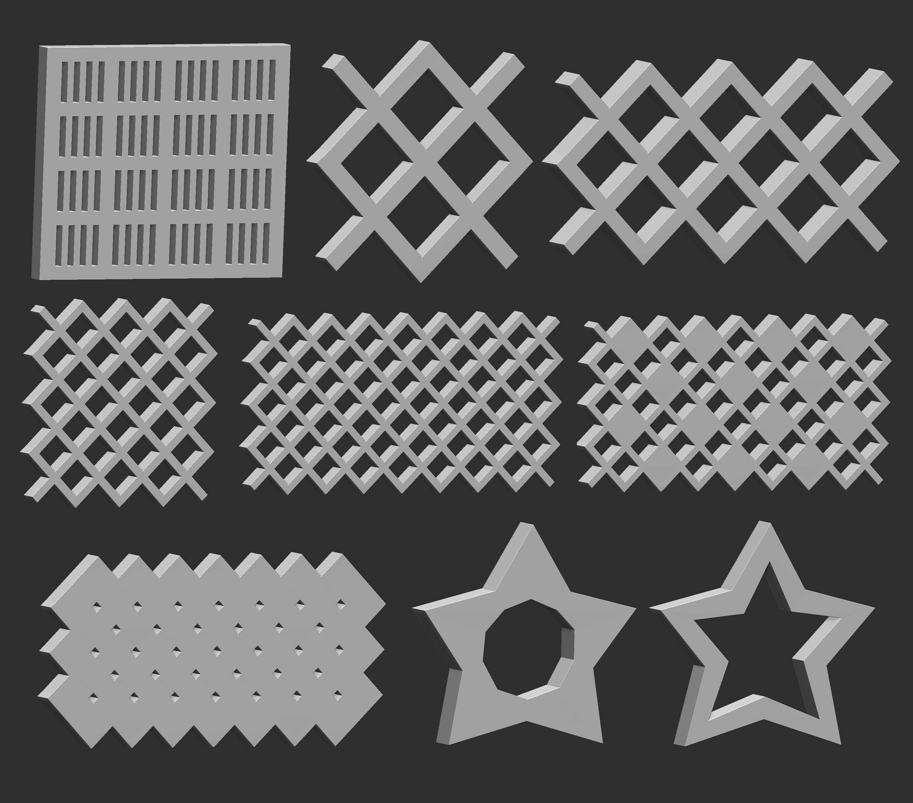 100 Low Poly Primitive Geometric Base Mesh Shapes IMM Zbrush - Free 3D Model by breakermaximus