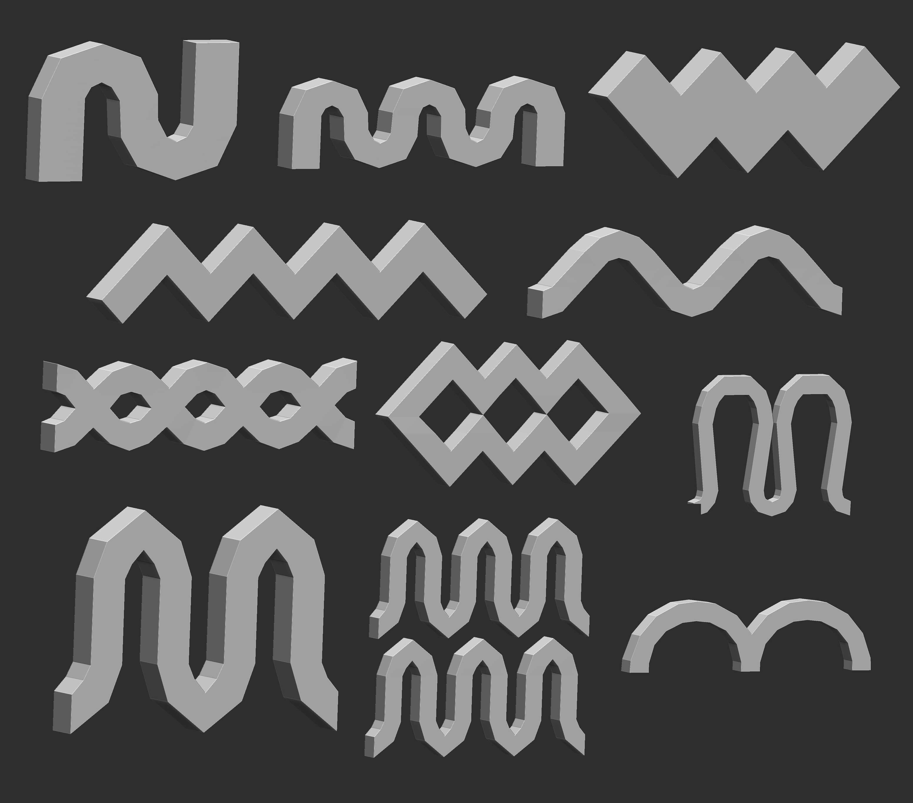 100 Low Poly Primitive Geometric Base Mesh Shapes IMM Zbrush - Free 3D ...