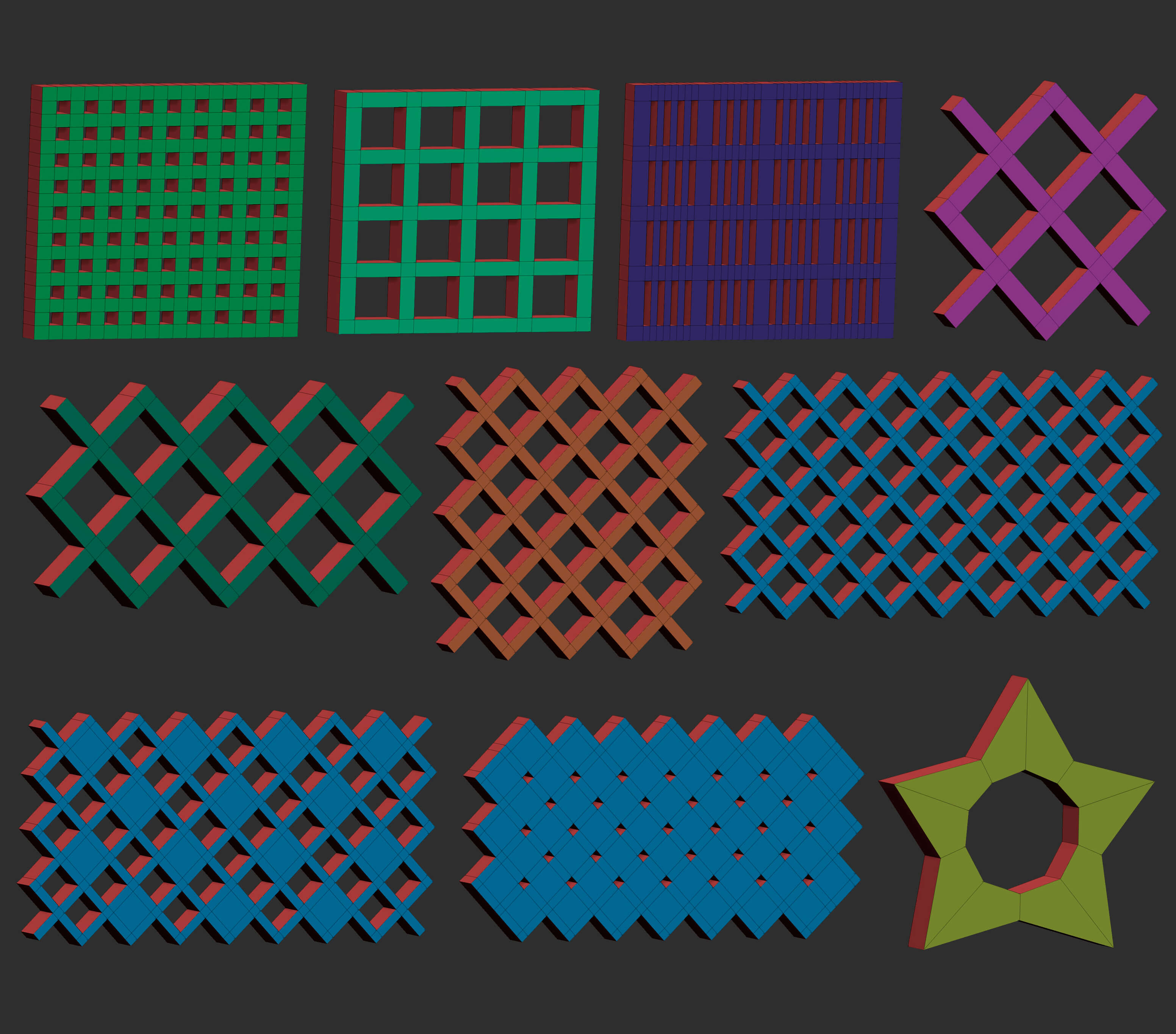 100 Low Poly Primitive Geometric Base Mesh Shapes IMM Zbrush - Free 3D ...
