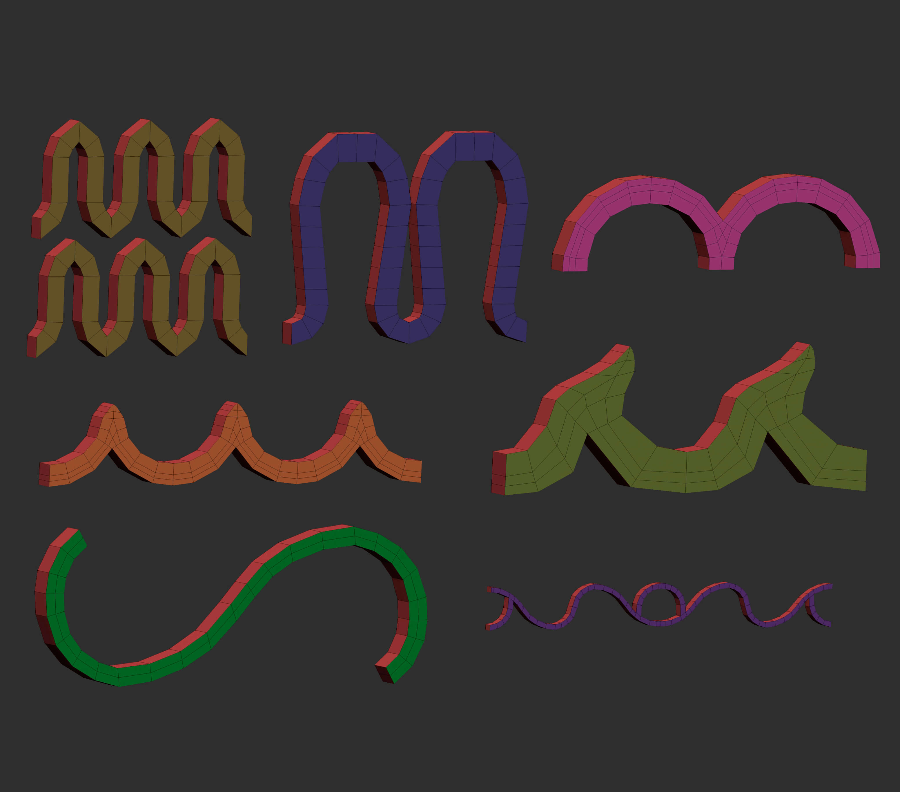 100 Low Poly Primitive Geometric Base Mesh Shapes IMM Zbrush - Free 3D Model by breakermaximus