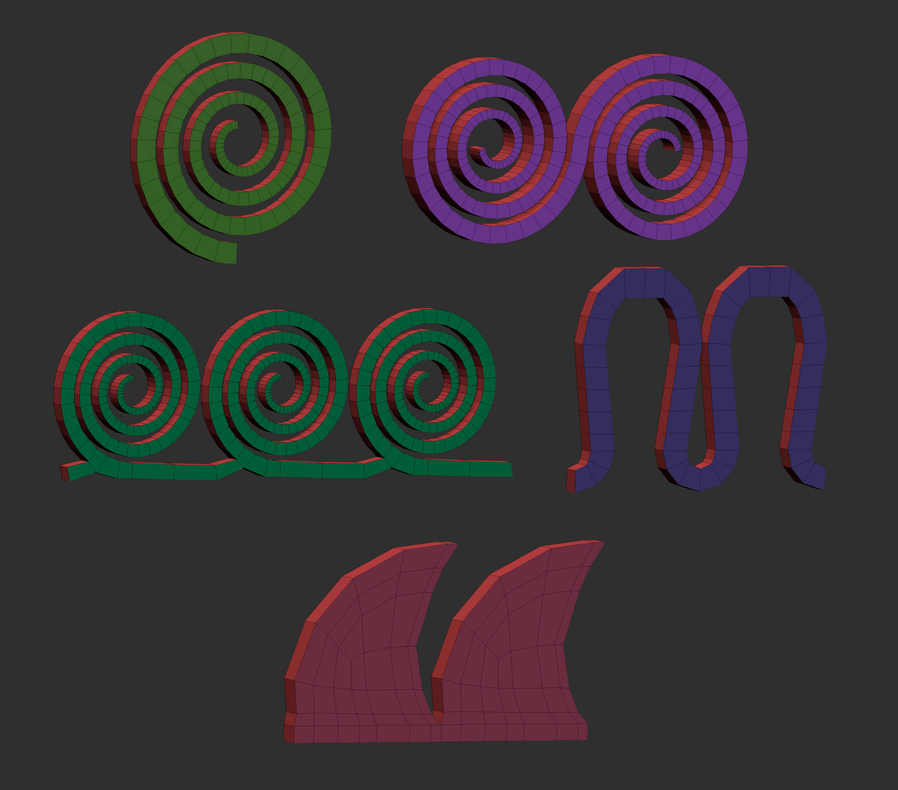 100 Low Poly Primitive Geometric Base Mesh Shapes IMM Zbrush - Free 3D ...