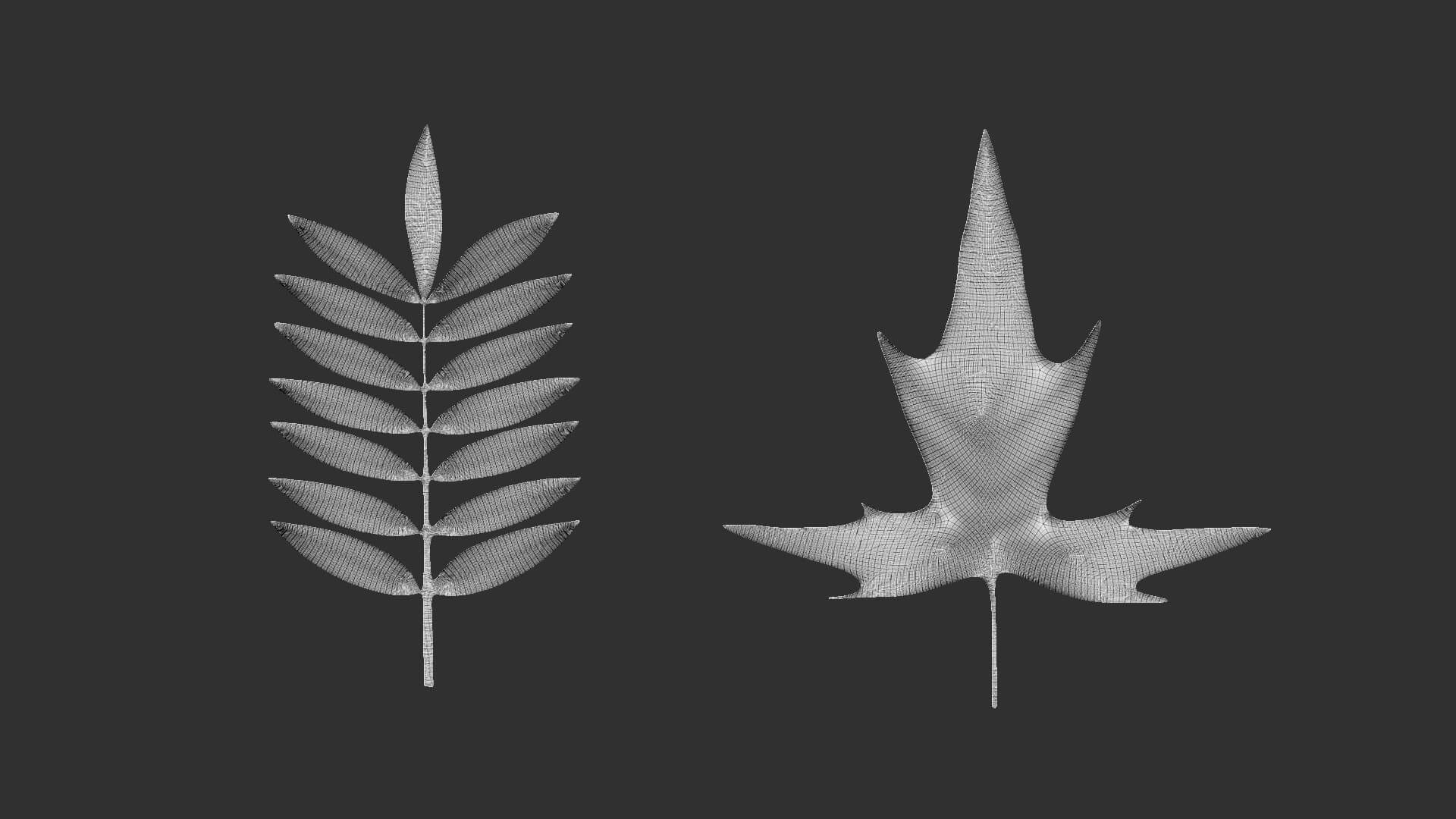 14 High-Poly Leafs and Branches Zbrush IMM Brush Set 3D Model by ...