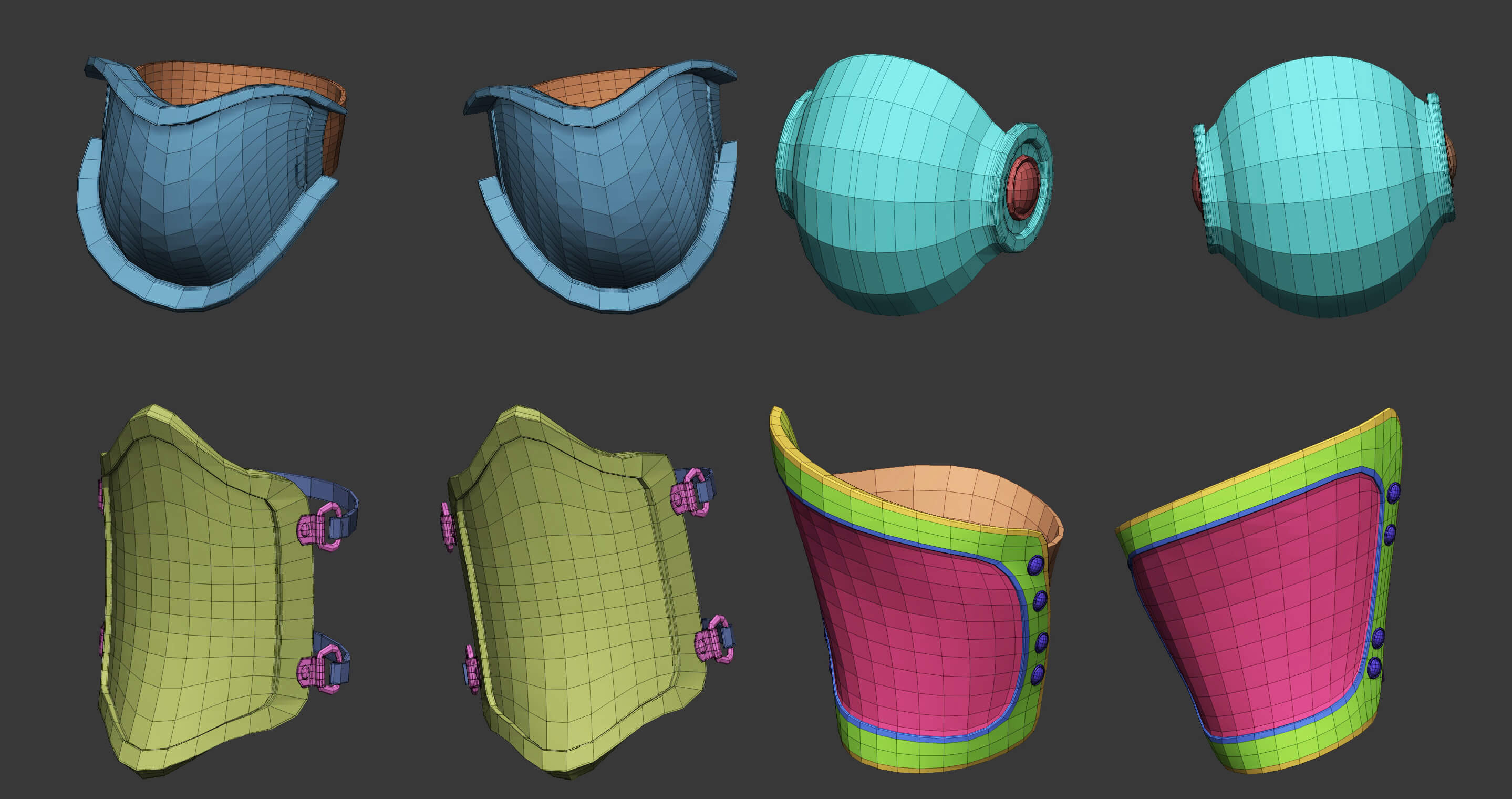 20 Low Poly Medieval Leg, Knee and Feet Armor IMM Set - Brush or Tool ...