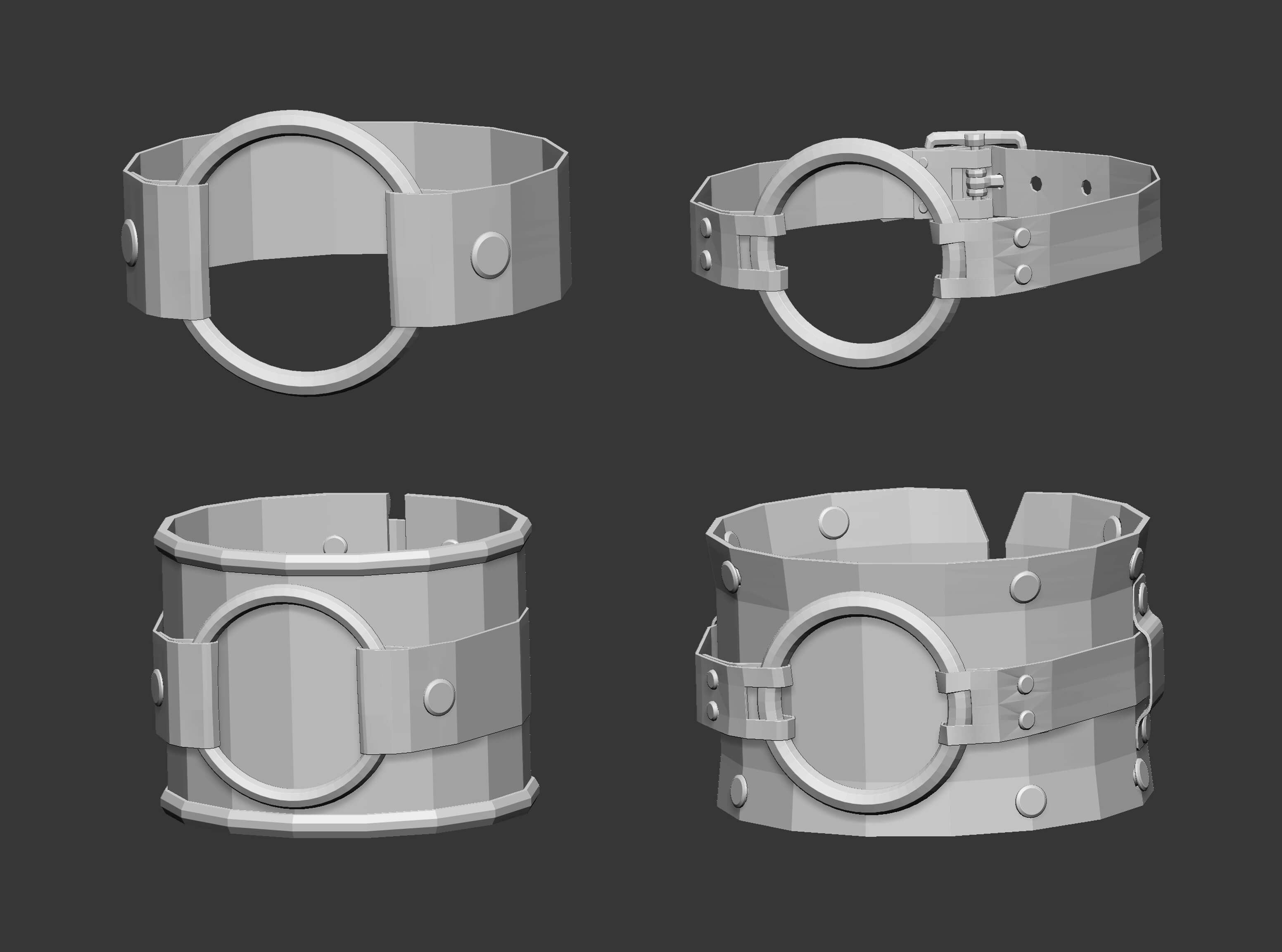 25 Low Poly Rock Metal Style Arm Cuff and Bracelet IMM Brush by ...