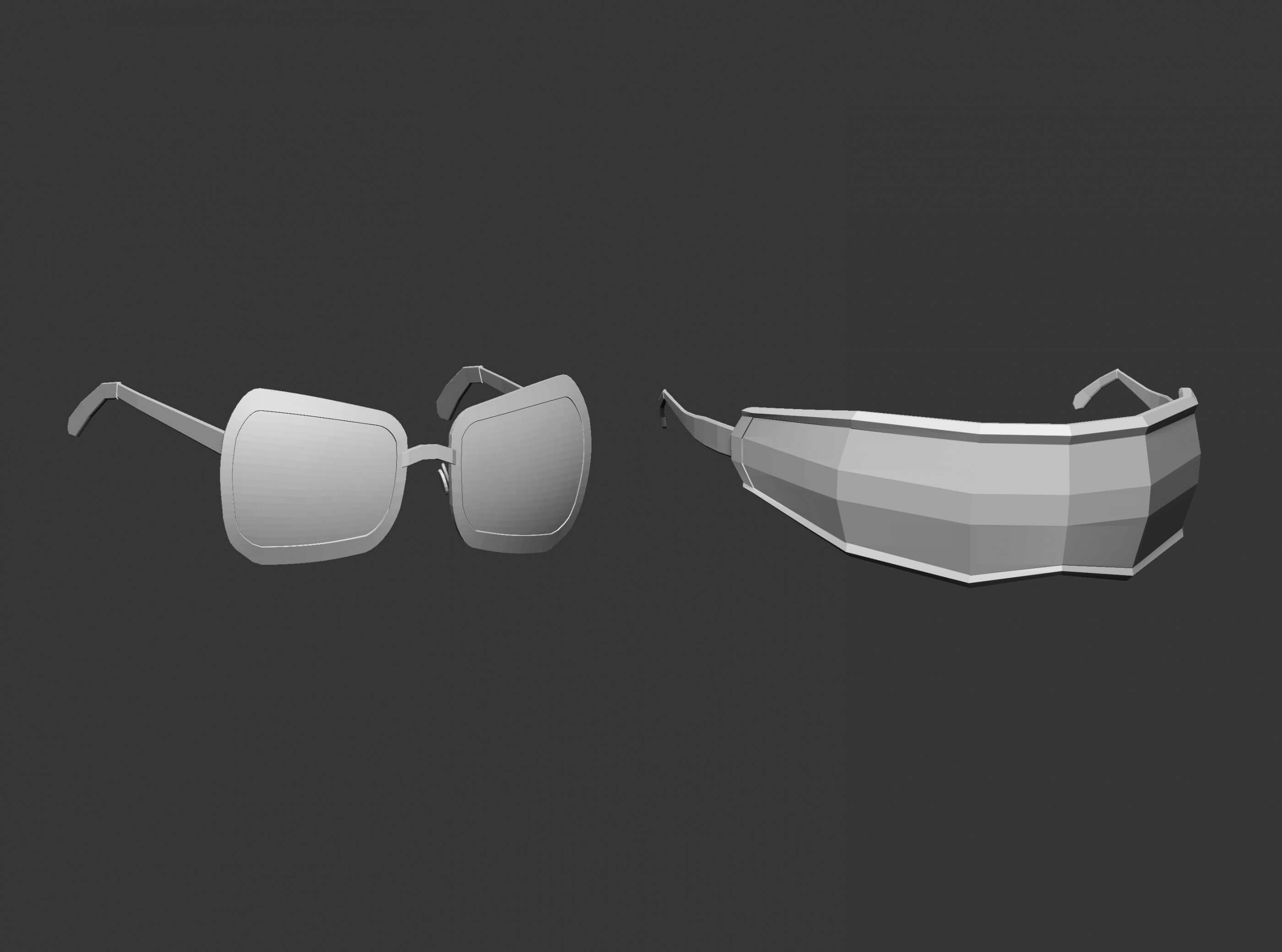 30 Low Poly Glasses Base Mesh Shapes IMM Brush Set by breakermaximus