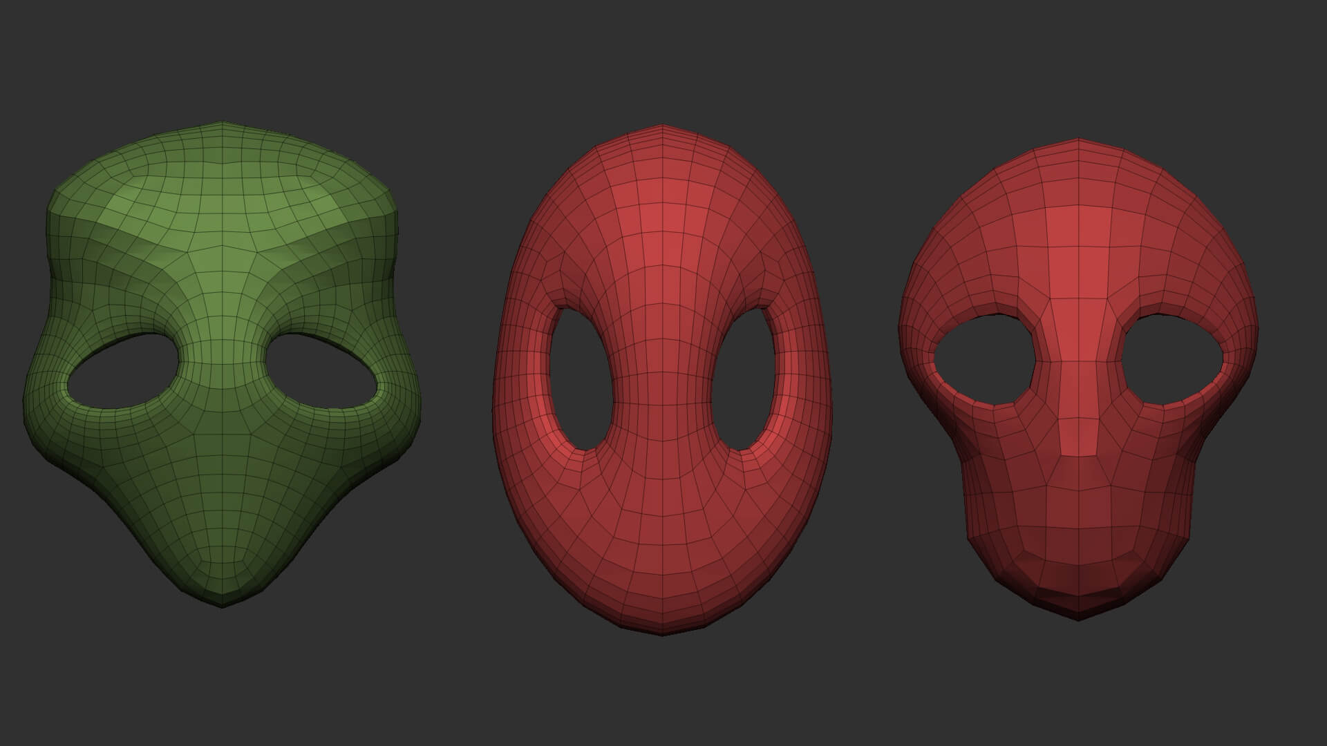 50 Low Poly Mask Shapes and Base Meshes IMM Set - Brush or Tool by ...