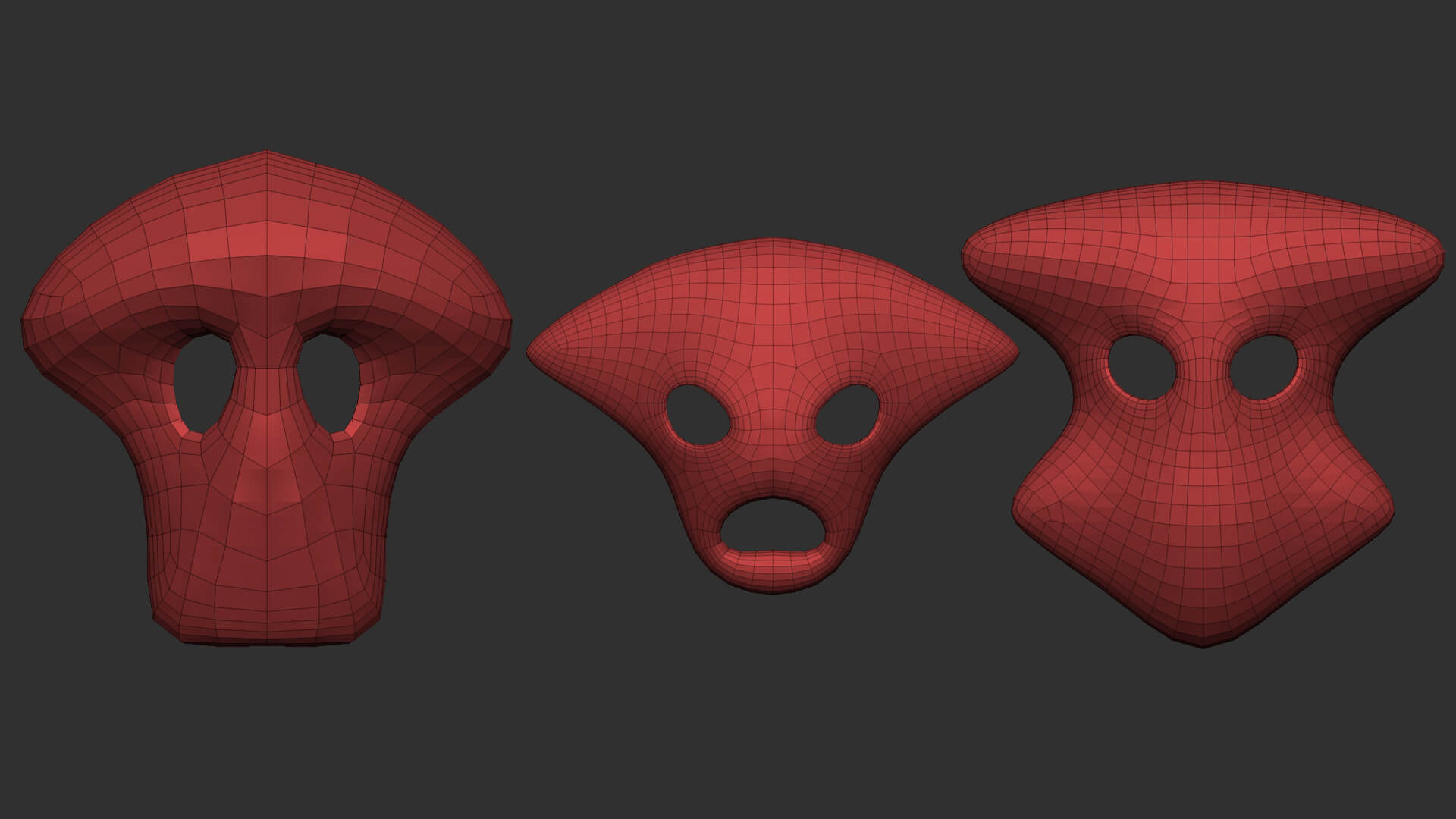 50 Low Poly Mask Shapes and Base Meshes IMM Set - Brush or Tool by ...