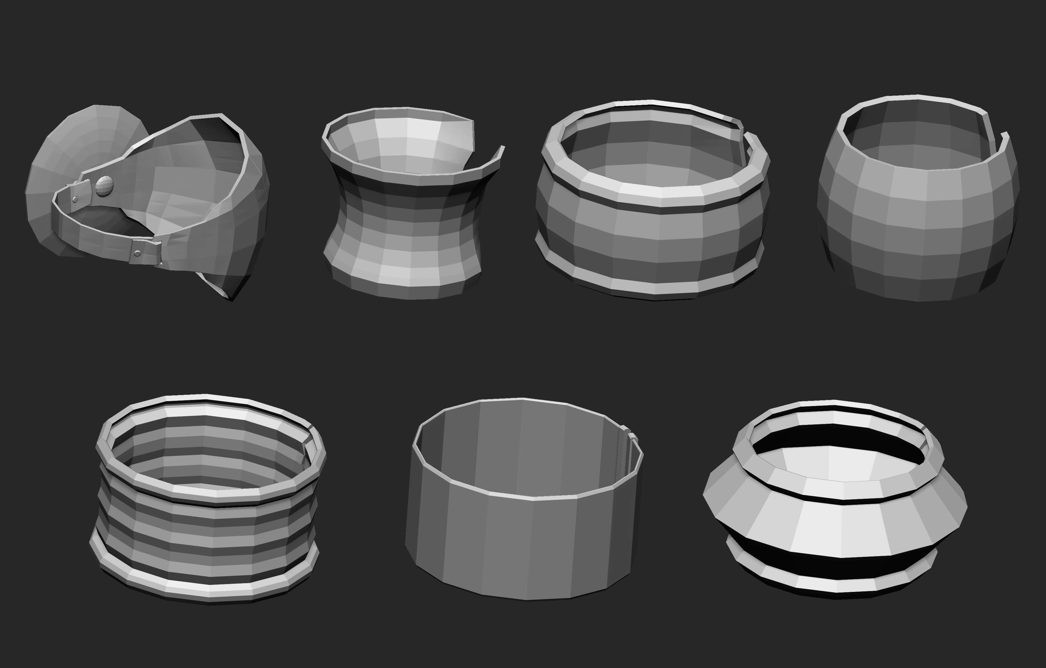 55 Low Poly Medieval Fantasy Arm and Hands Armor Bracers IMM - Brush or ...