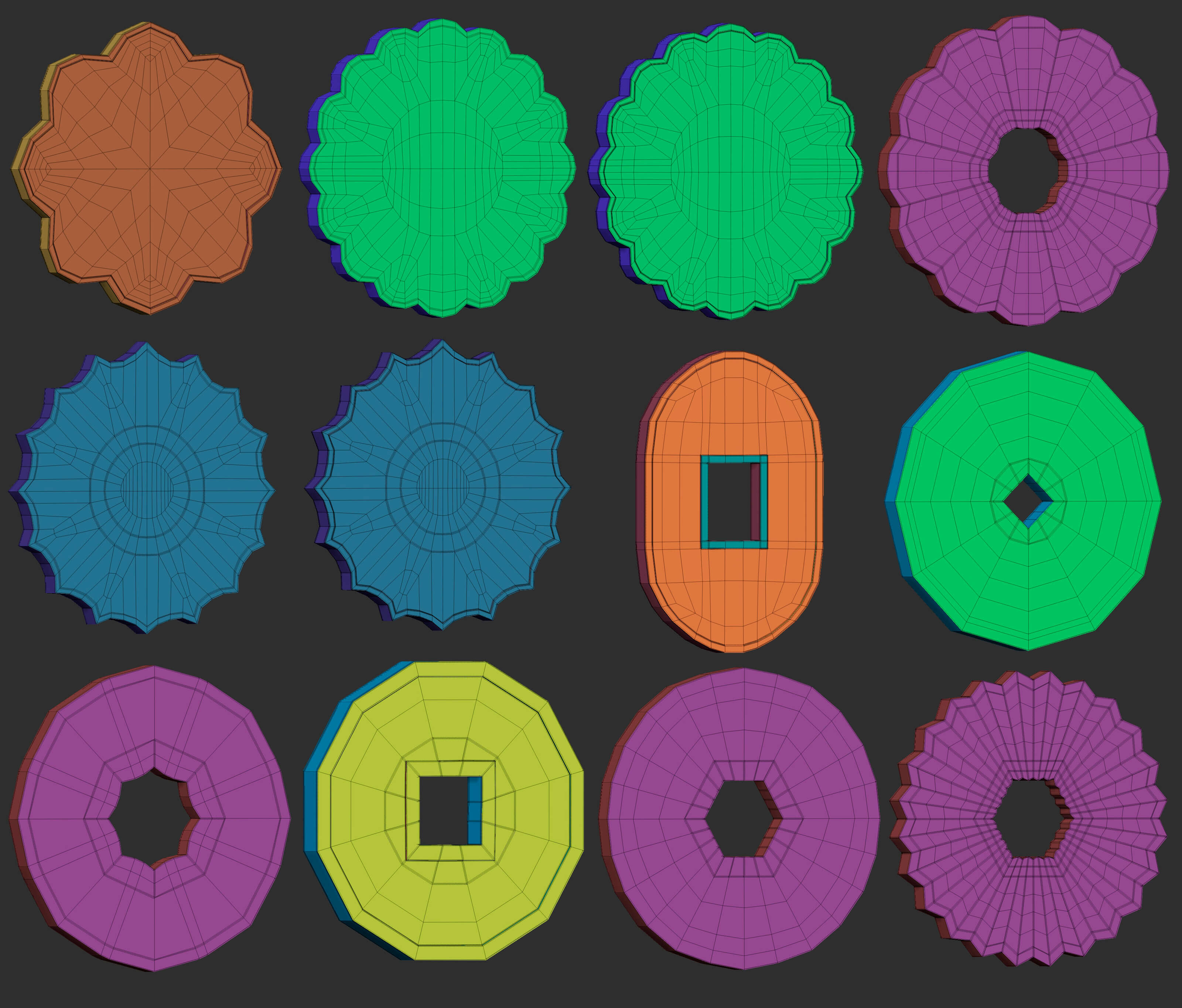 60 Various Coin or Money Base Mesh Shapes IMM Zbrush Set - 3D Model by ...