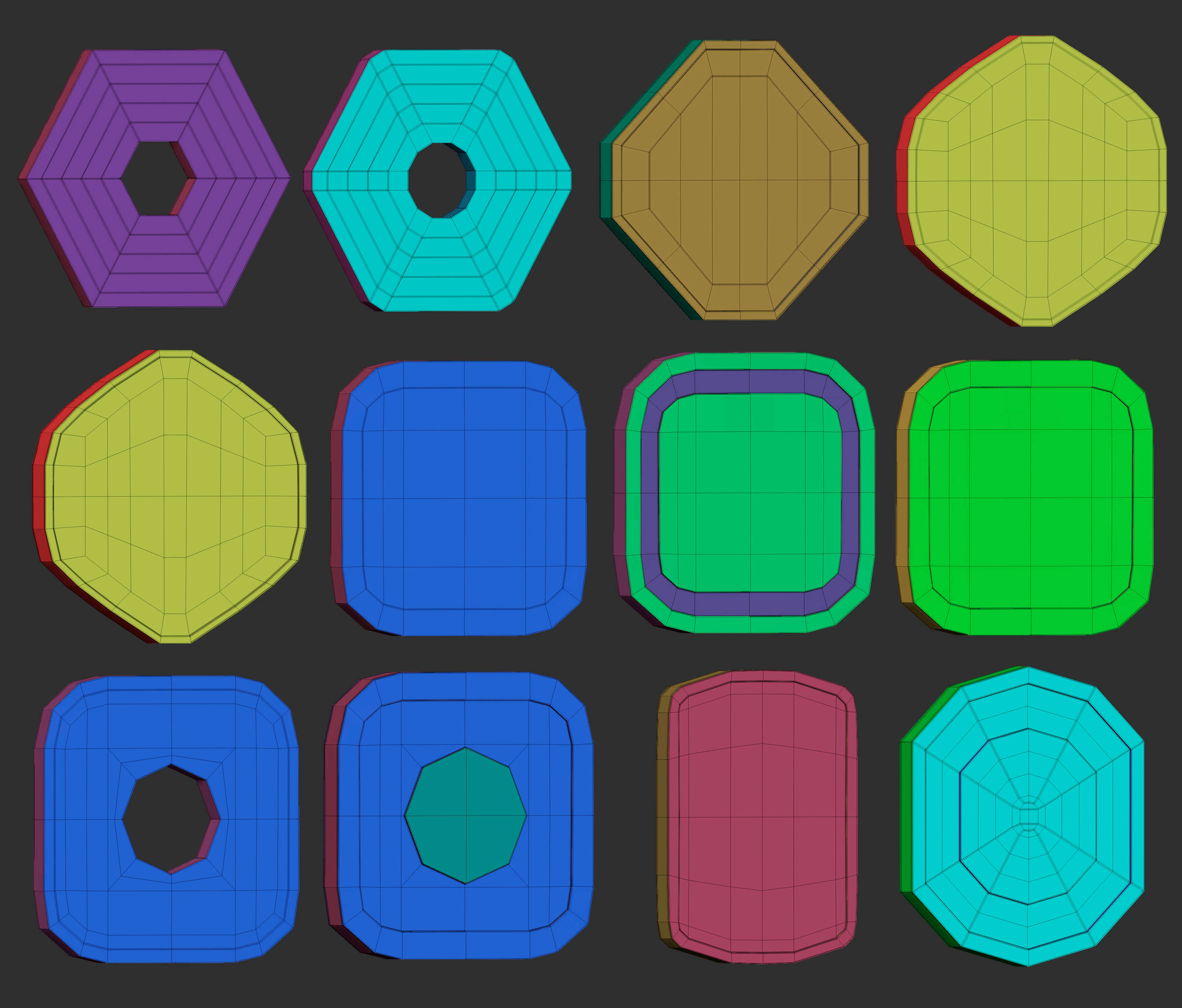 60 Various Coin or Money Base Mesh Shapes IMM Zbrush Set - 3D Model by ...