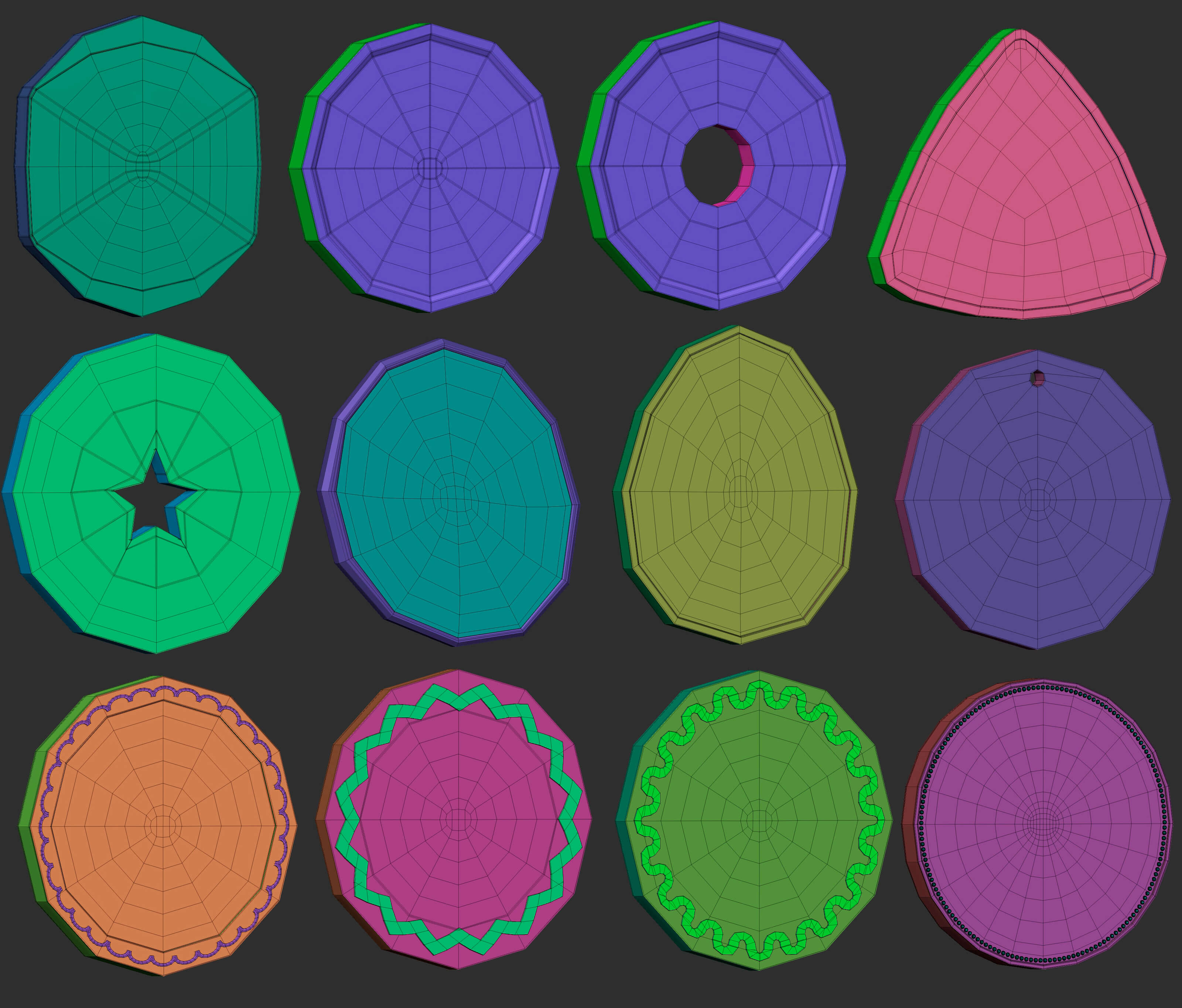 60 Various Coin or Money Base Mesh Shapes IMM Zbrush Set - 3D Model by ...