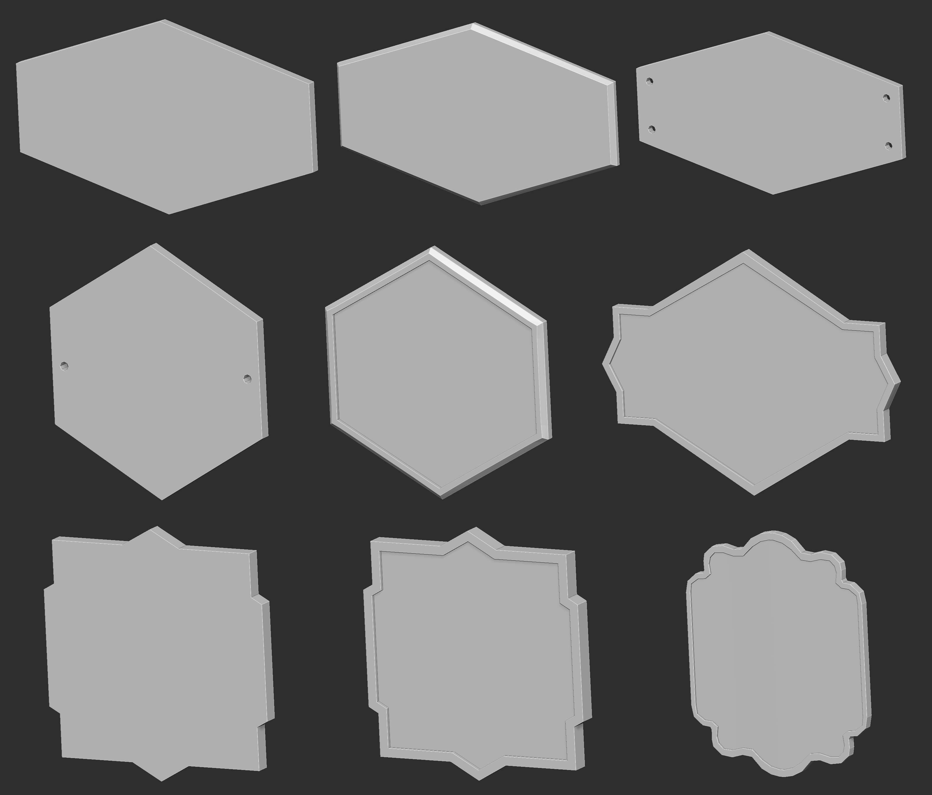 80 Monument Sign, Board, Nameplate Base Mesh Zbrush IMM - Brush or Tool ...