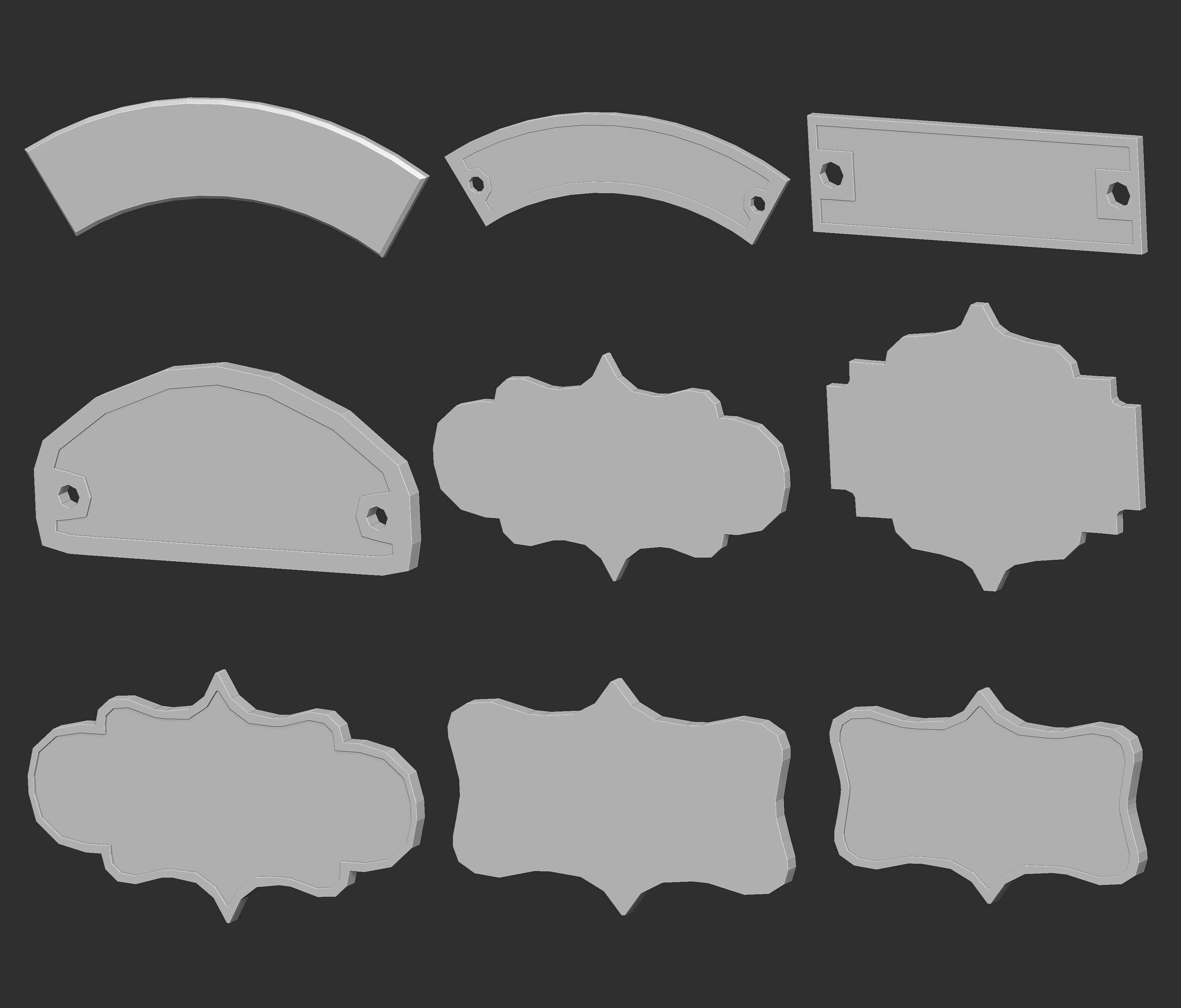 80 Monument Sign, Board, Nameplate Base Mesh Zbrush IMM - Brush or Tool ...