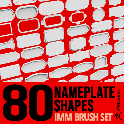 80 Monument Sign, Board, Nameplate Base Mesh Zbrush IMM - Brush or Tool ...