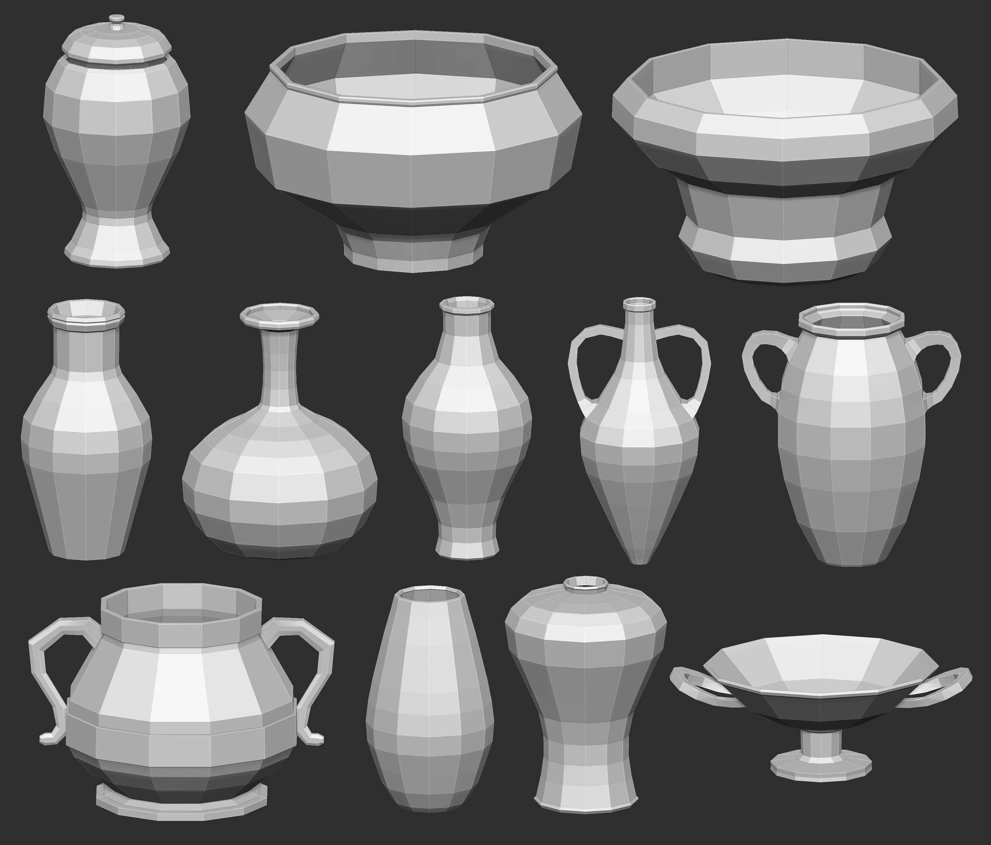 90 Kitchen Utensil, Crockery and Pottery Shapes IMM Zbrush - Brush or ...