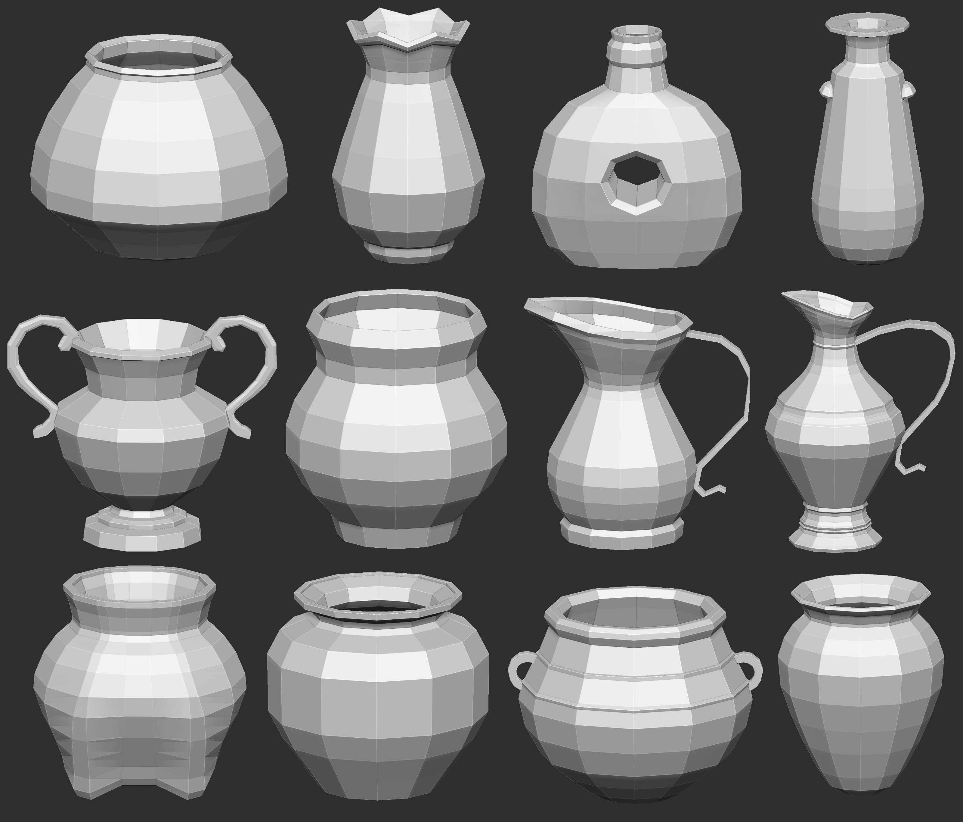 90 Kitchen Utensil, Crockery and Pottery Shapes IMM Zbrush - Brush or ...