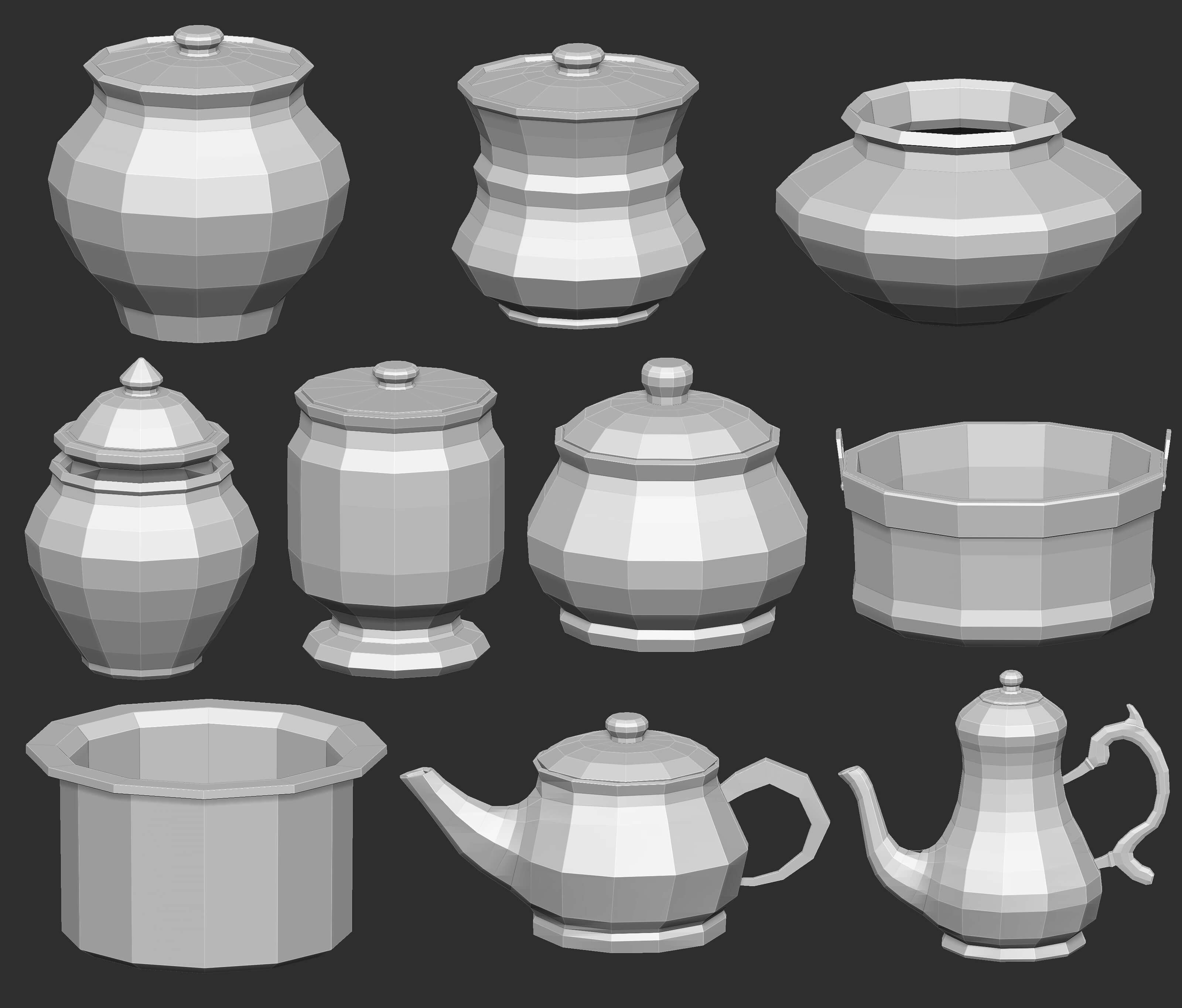 90 Kitchen Utensil, Crockery and Pottery Shapes IMM Zbrush - Brush or ...