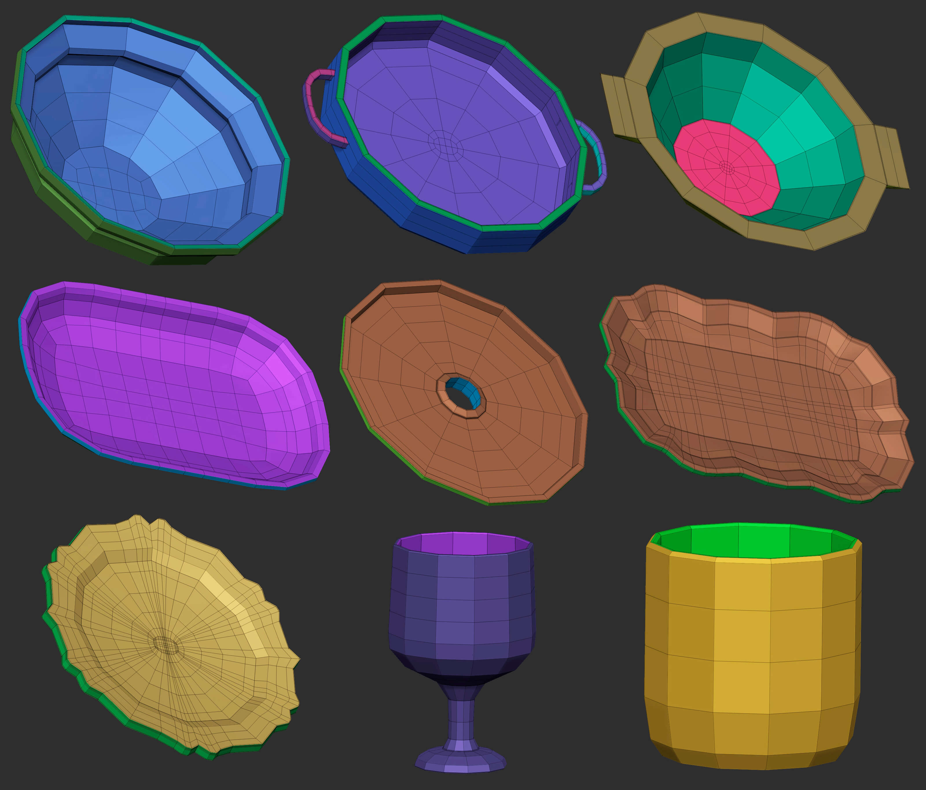 90 Kitchen Utensil, Crockery and Pottery Shapes IMM Zbrush - Brush or ...