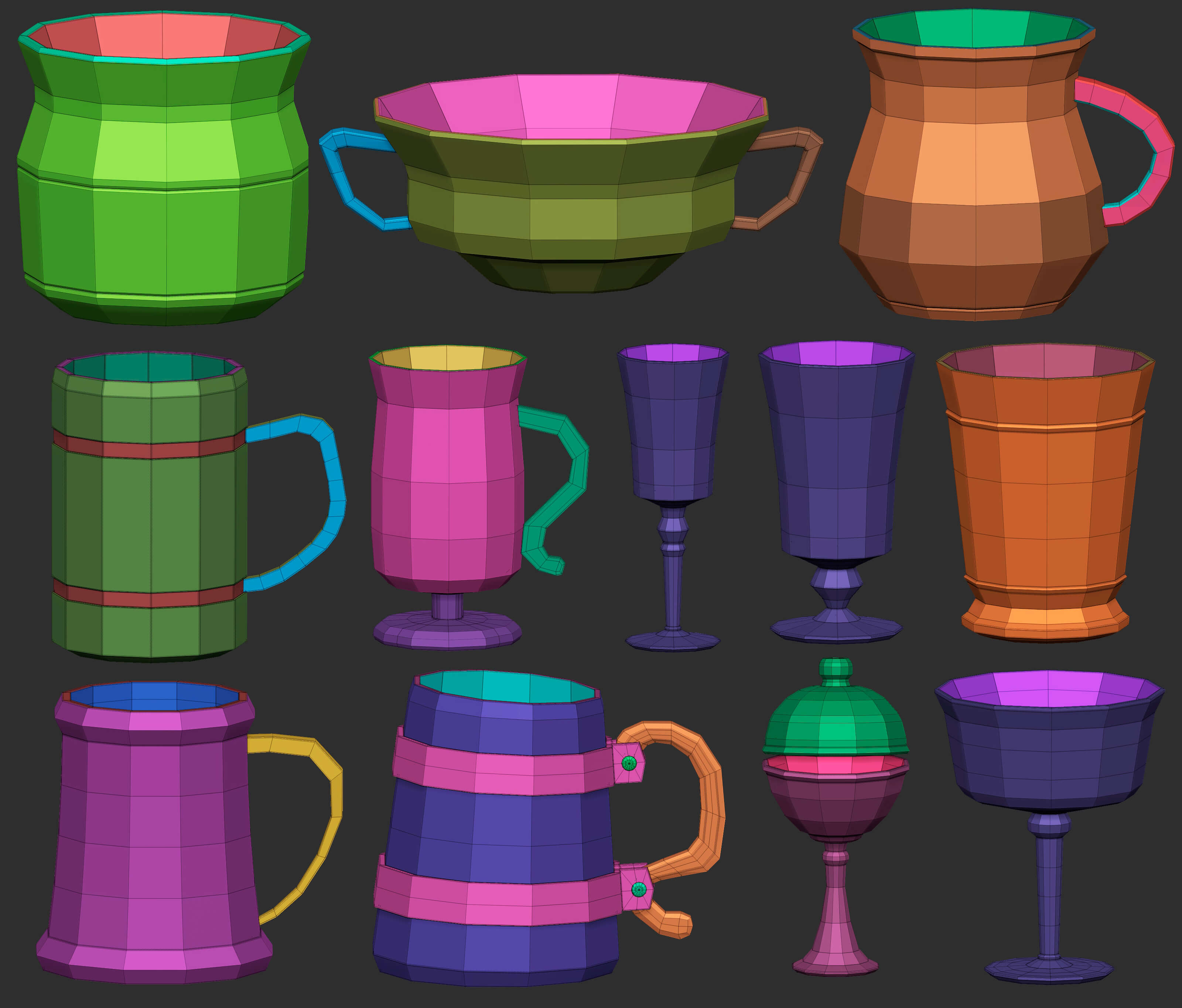 90 Kitchen Utensil, Crockery and Pottery Shapes IMM Zbrush - Brush or ...