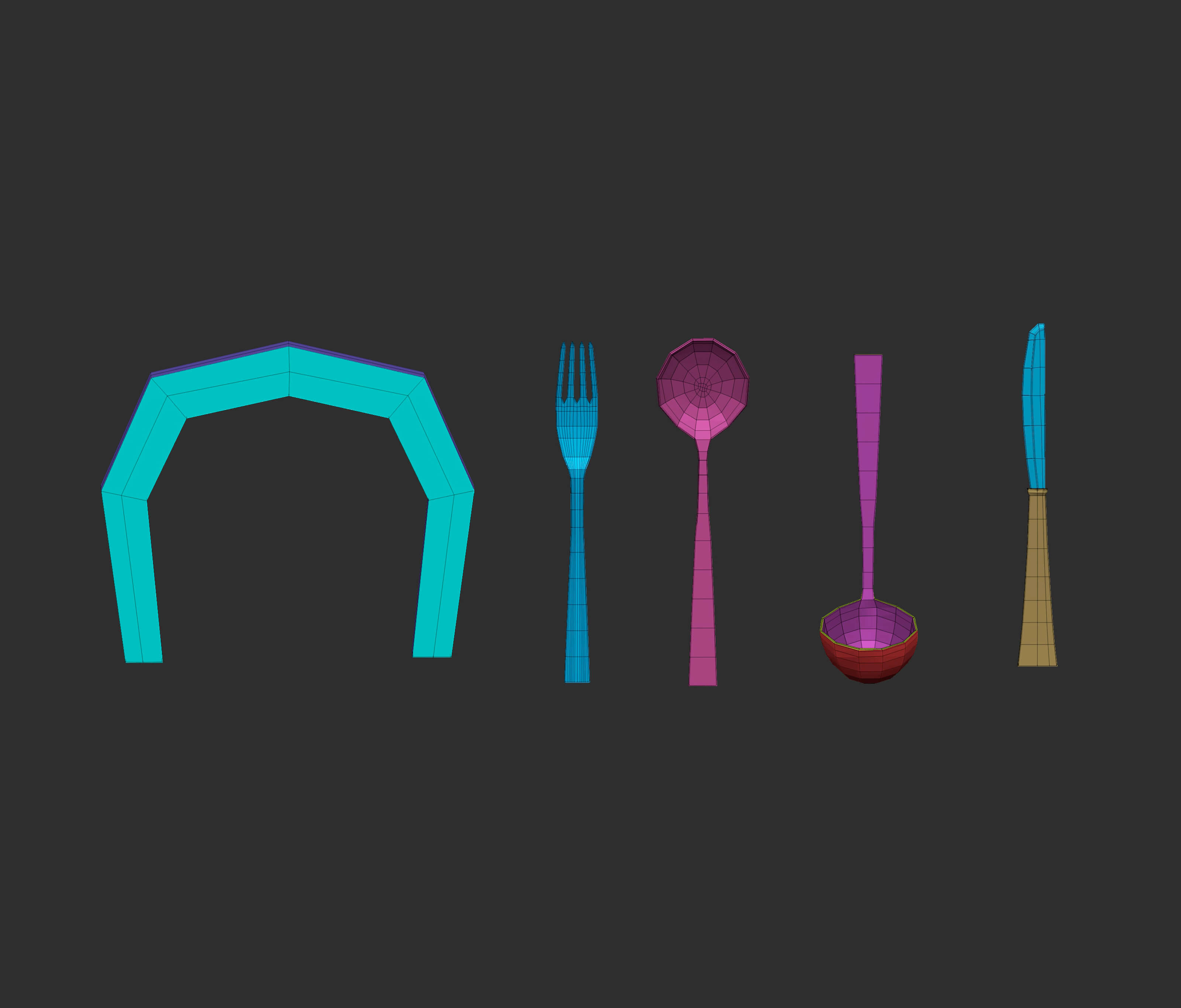 90 Kitchen Utensil, Crockery and Pottery Shapes IMM Zbrush - Brush or ...
