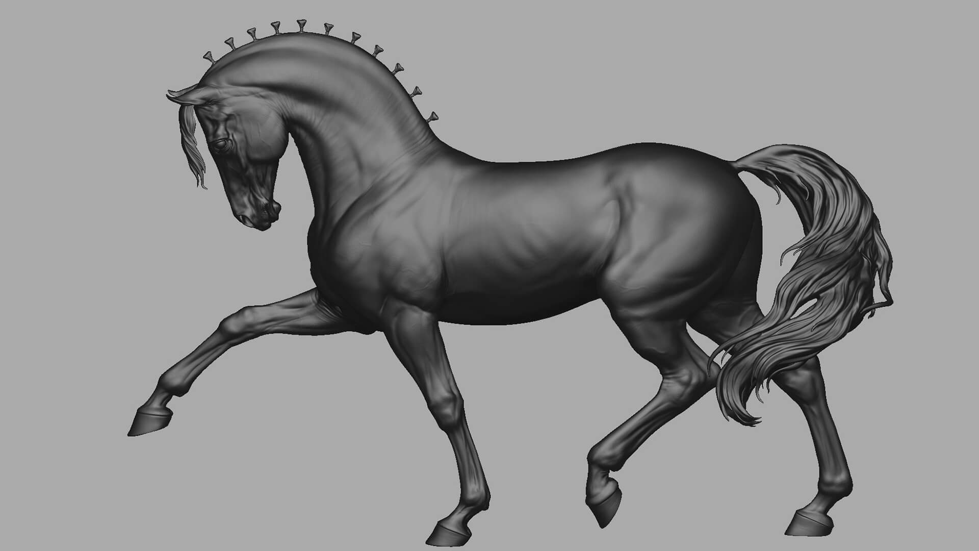 Andalusian Horse - 3D Sculpting by BreathTime