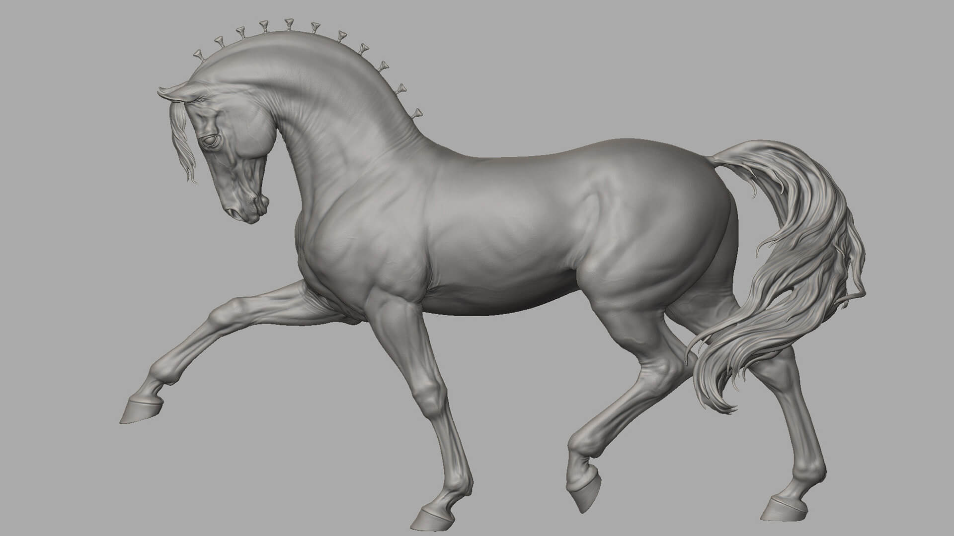 Andalusian Horse - 3D Sculpting by BreathTime