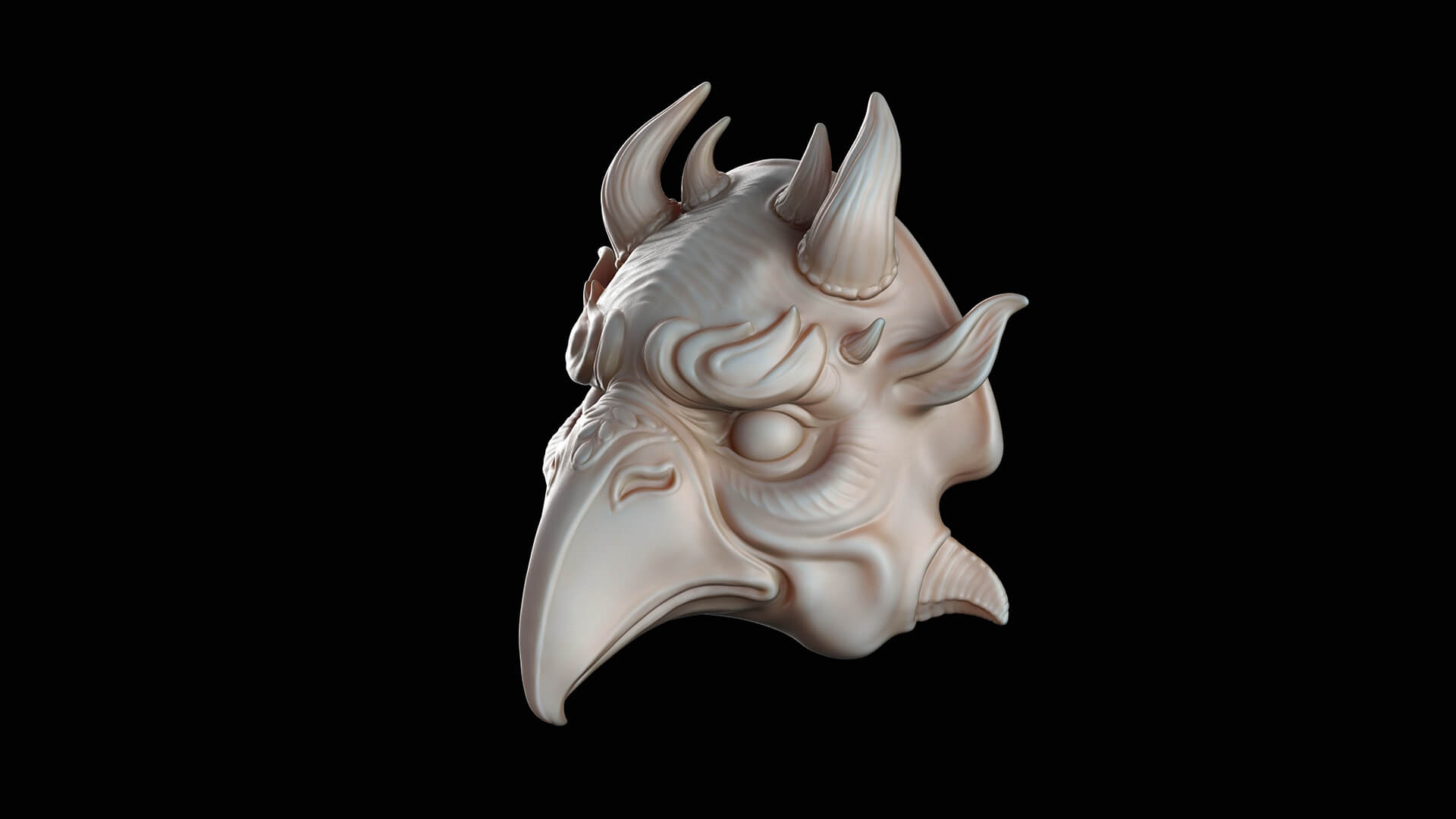 Bird Mask - 3D Sculpting by BreathTime