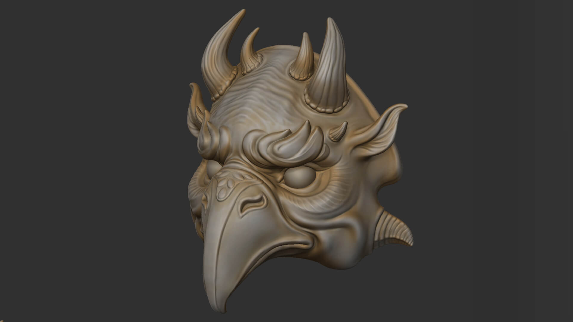 Bird Mask - 3D Sculpting by BreathTime