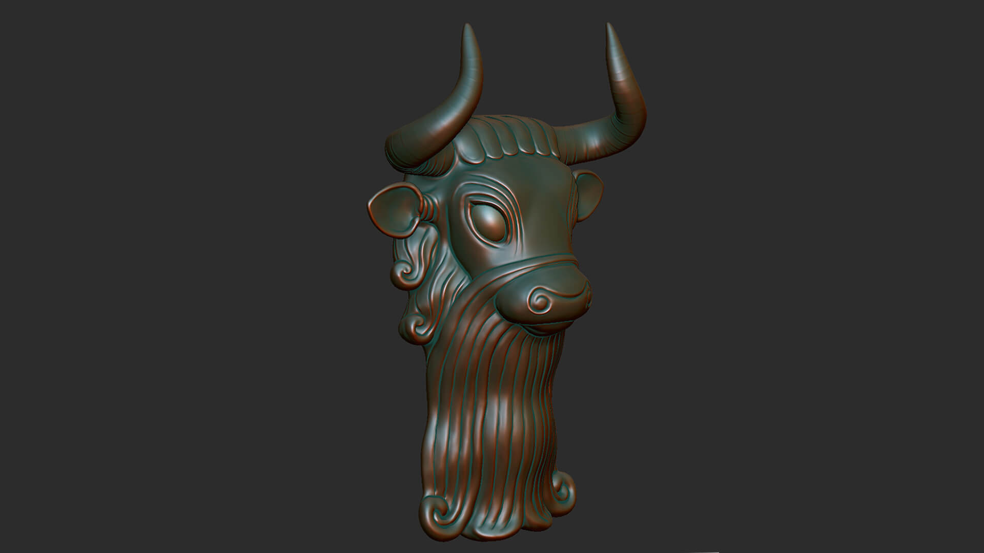 Bull Mask - 3D Sculpting by BreathTime