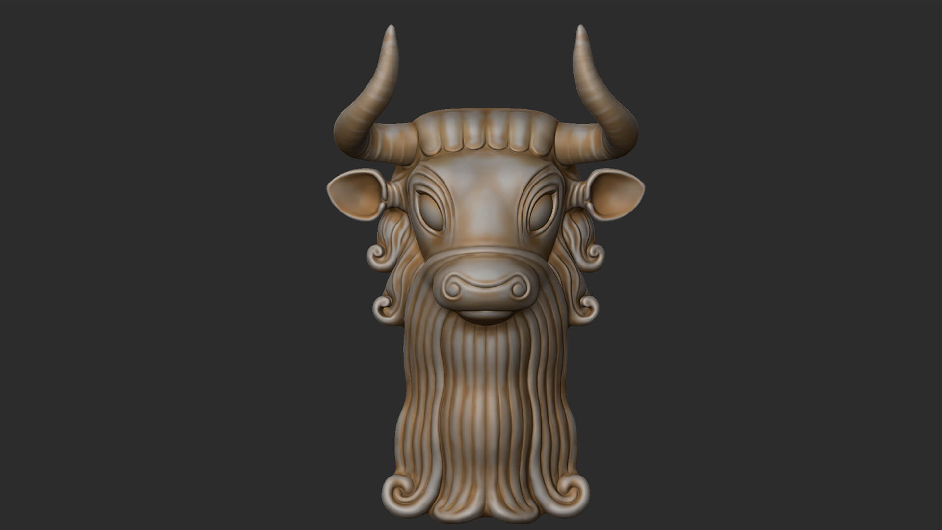Bull Mask - 3D Sculpting by BreathTime