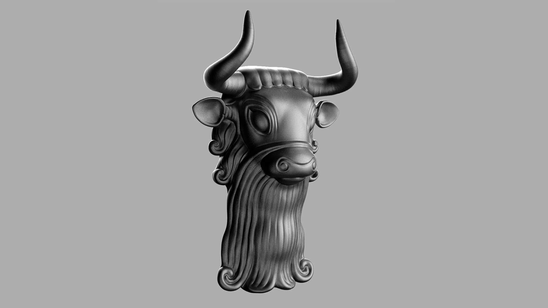 Bull Mask - 3D Sculpting by BreathTime
