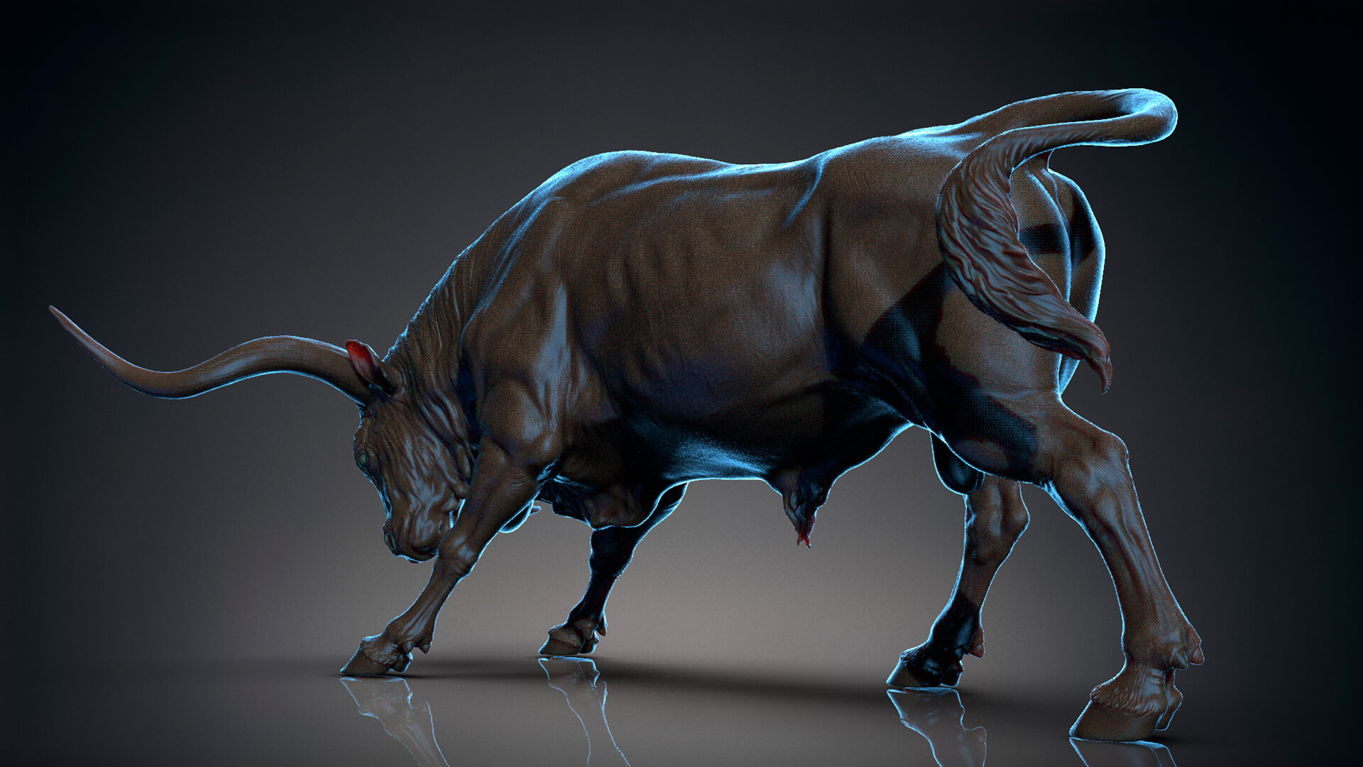 Bull - Texas Longhorn - 3D Sculpting 3D Print Model by BreathTime