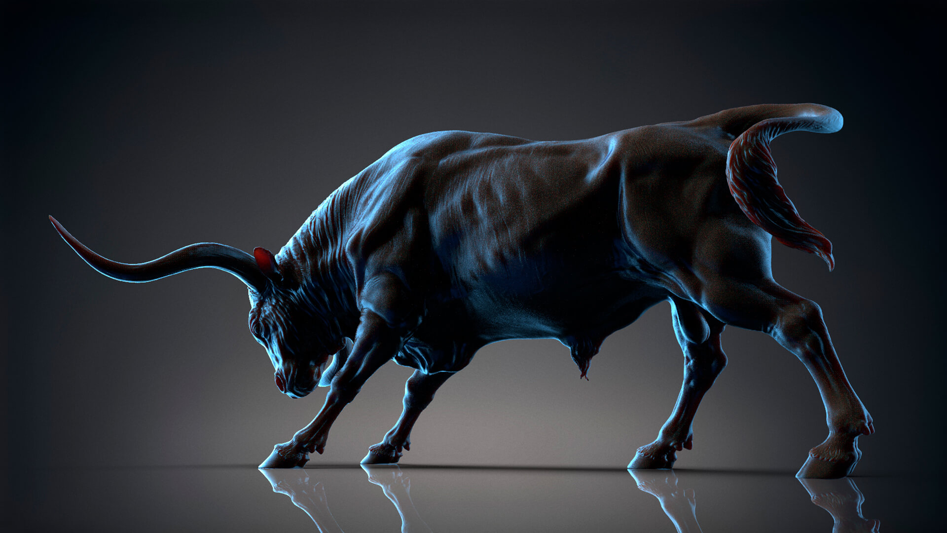 Bull - Texas Longhorn - 3D Sculpting 3D Print Model by BreathTime