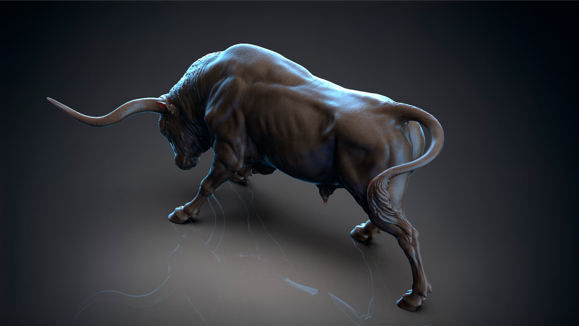 Bull - Texas Longhorn - 3D Sculpting 3D Print Model by BreathTime