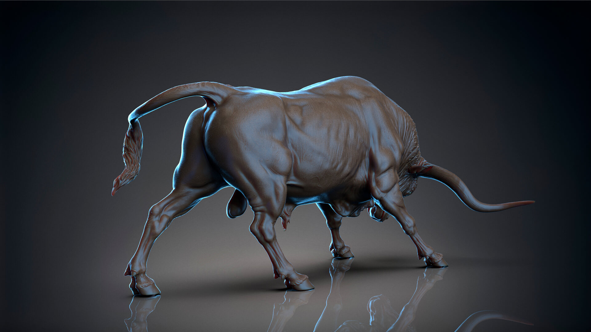 Bull - Texas Longhorn - 3D Sculpting 3D Print Model by BreathTime