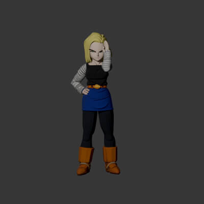Android 18 (Dragon Ball Z) - 3D Model by Brijesh singh