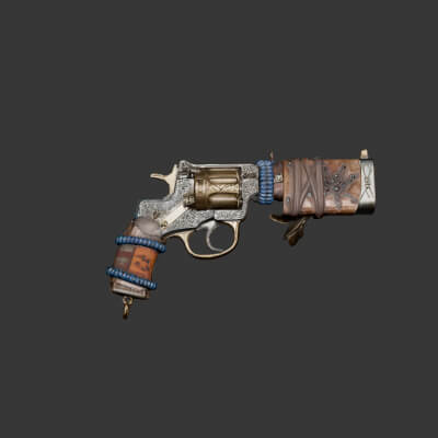 Arcane Pistol Fantasy Steampunk - 3D Model by Brijesh singh
