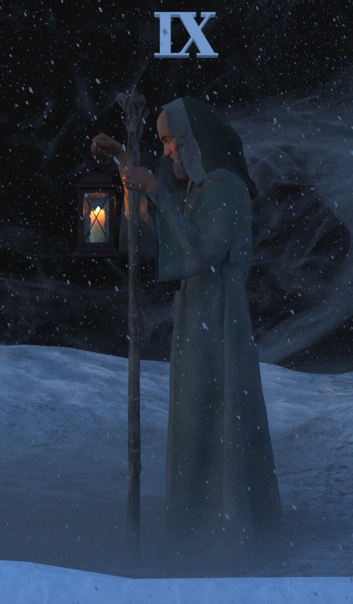 9 the Hermit 3D Render, Digital Art by Brimmer75