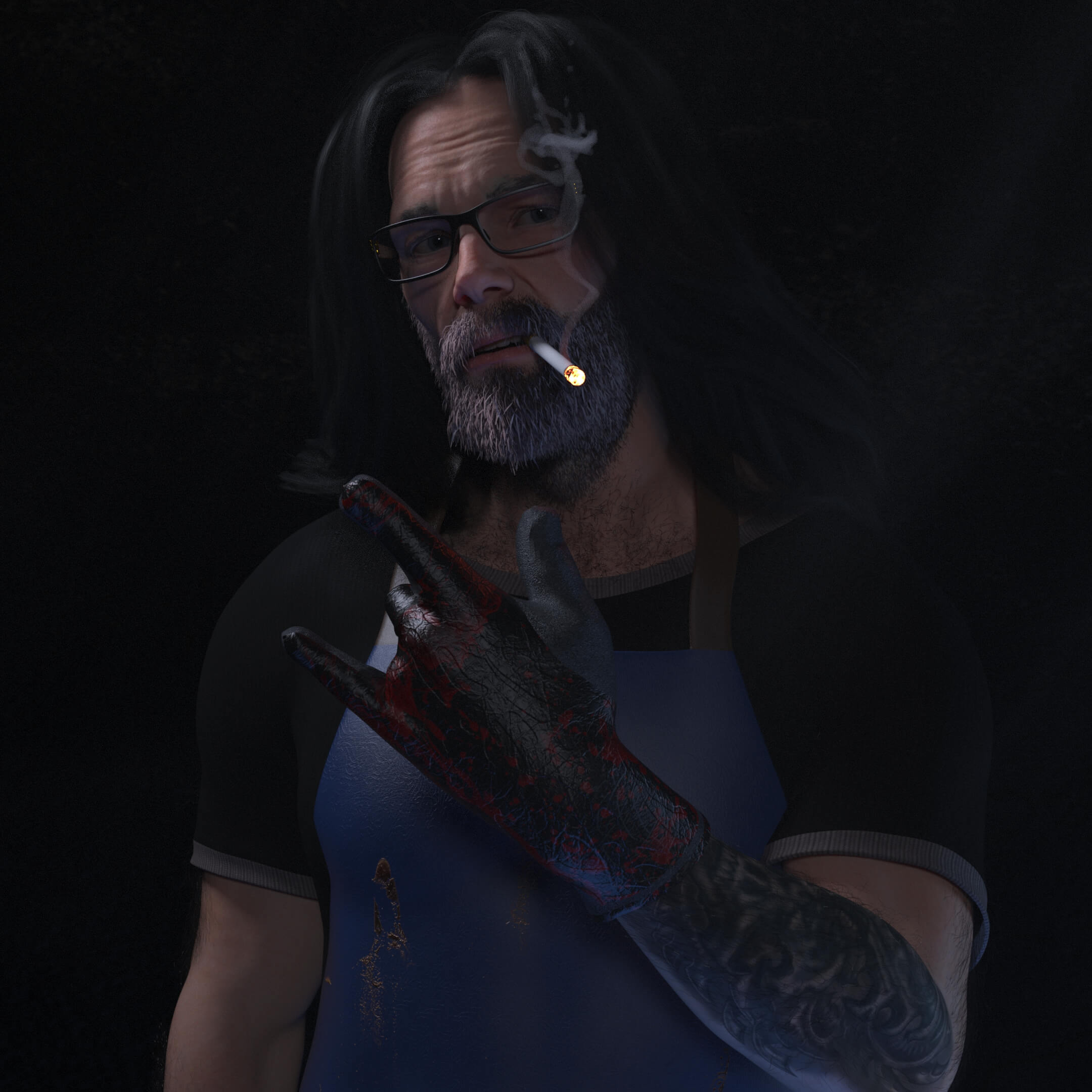 Keep Rocking Portrait 3D Render, Digital Art by Brimmer75