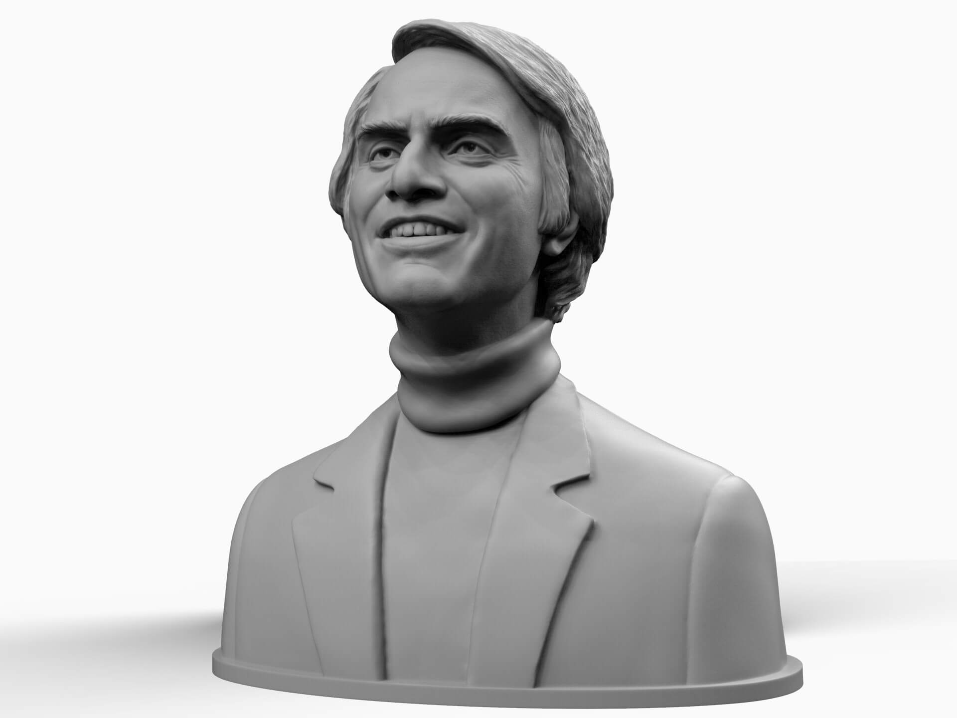Carl Sagan Bust - 3D Print Model by brkhy