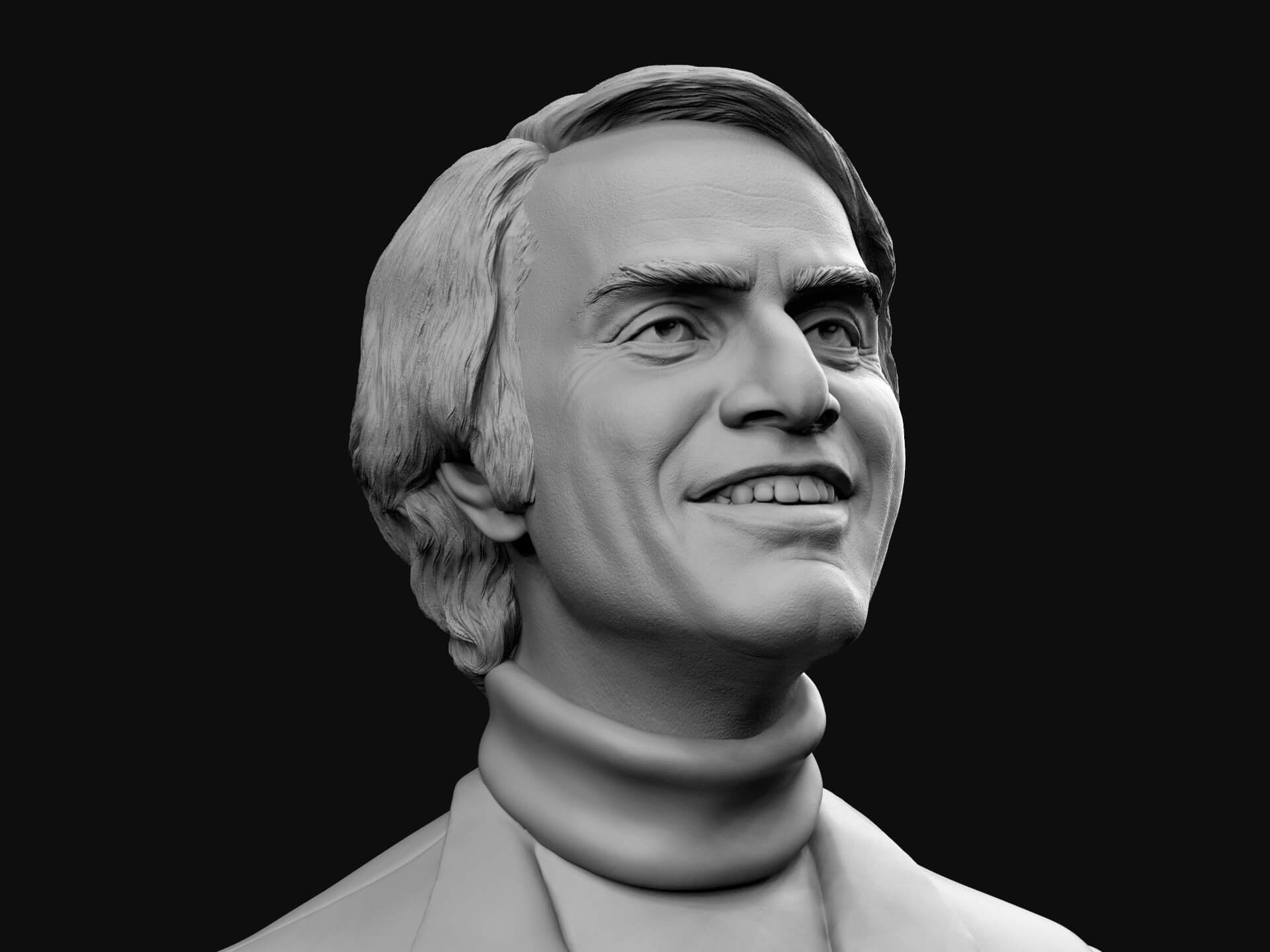 Carl Sagan Bust - 3D Model by brkhy