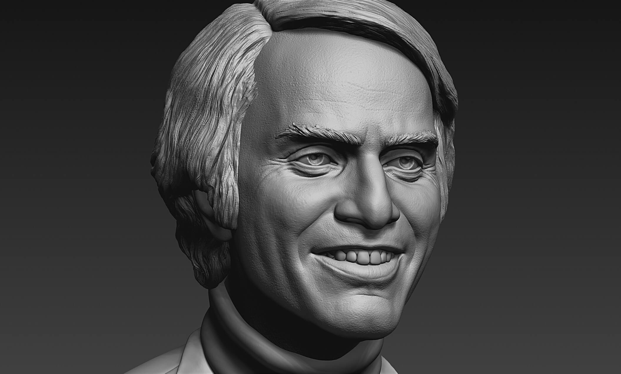 Carl Sagan Bust - 3D Model by brkhy