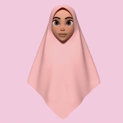 Hijab - 3D Model by Browness